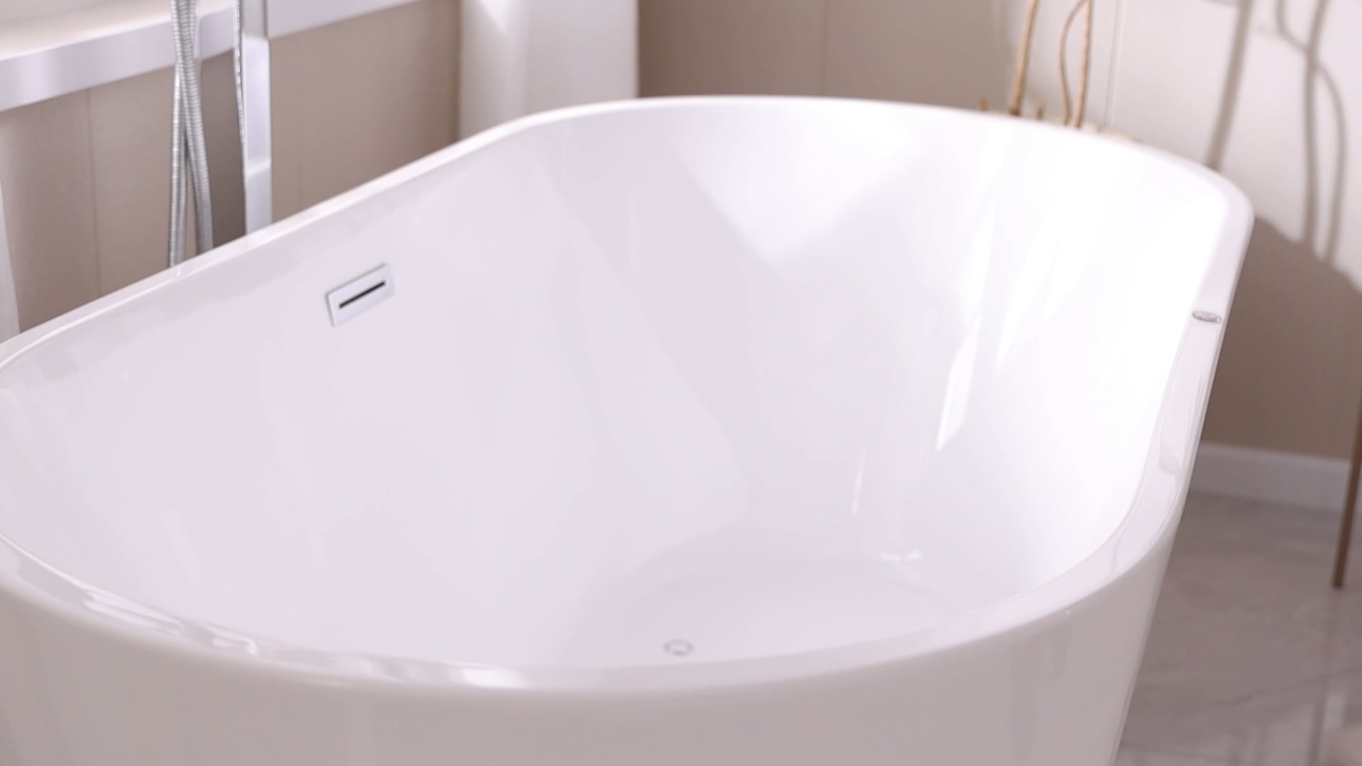 59"x30" White Acrylic Freestanding Air Bubble Bathtub - Contemporary ...