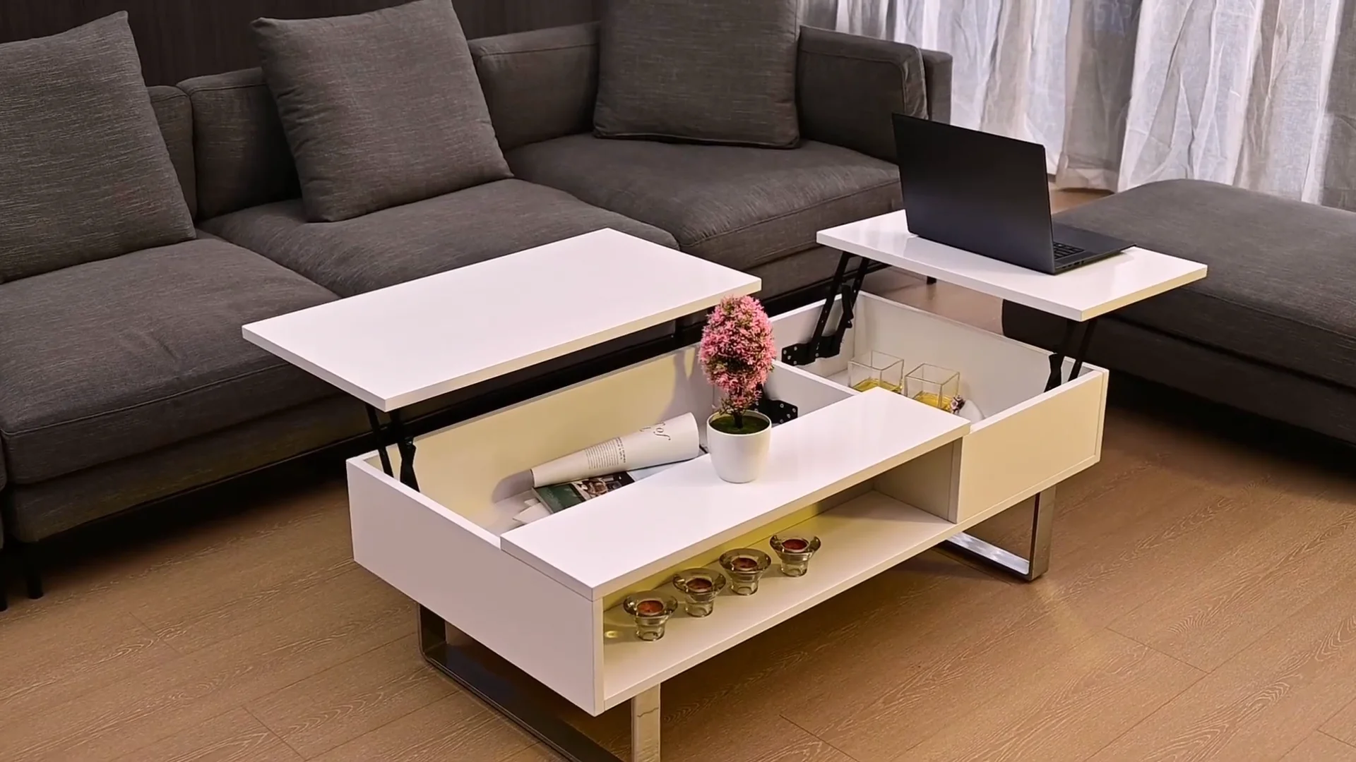 Occam Dual Lift Top Coffee Table on Vimeo