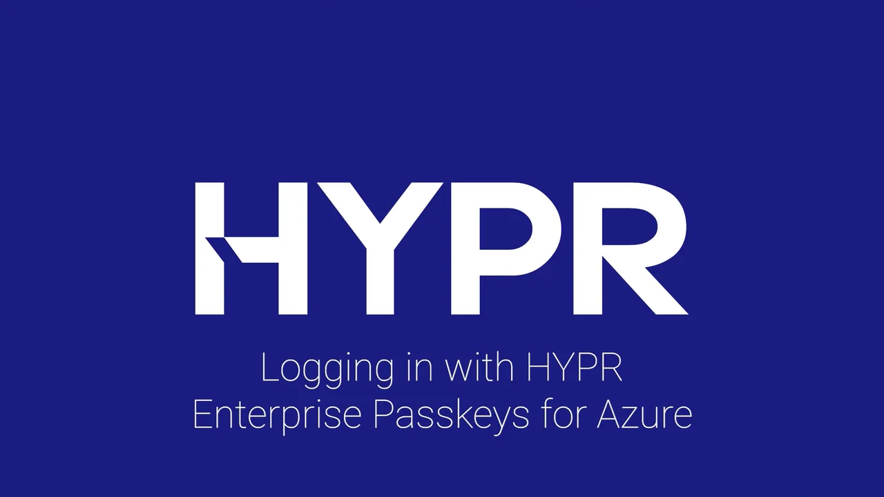 Logging in with HYPR Enterprise Passkeys for Azure on Vimeo