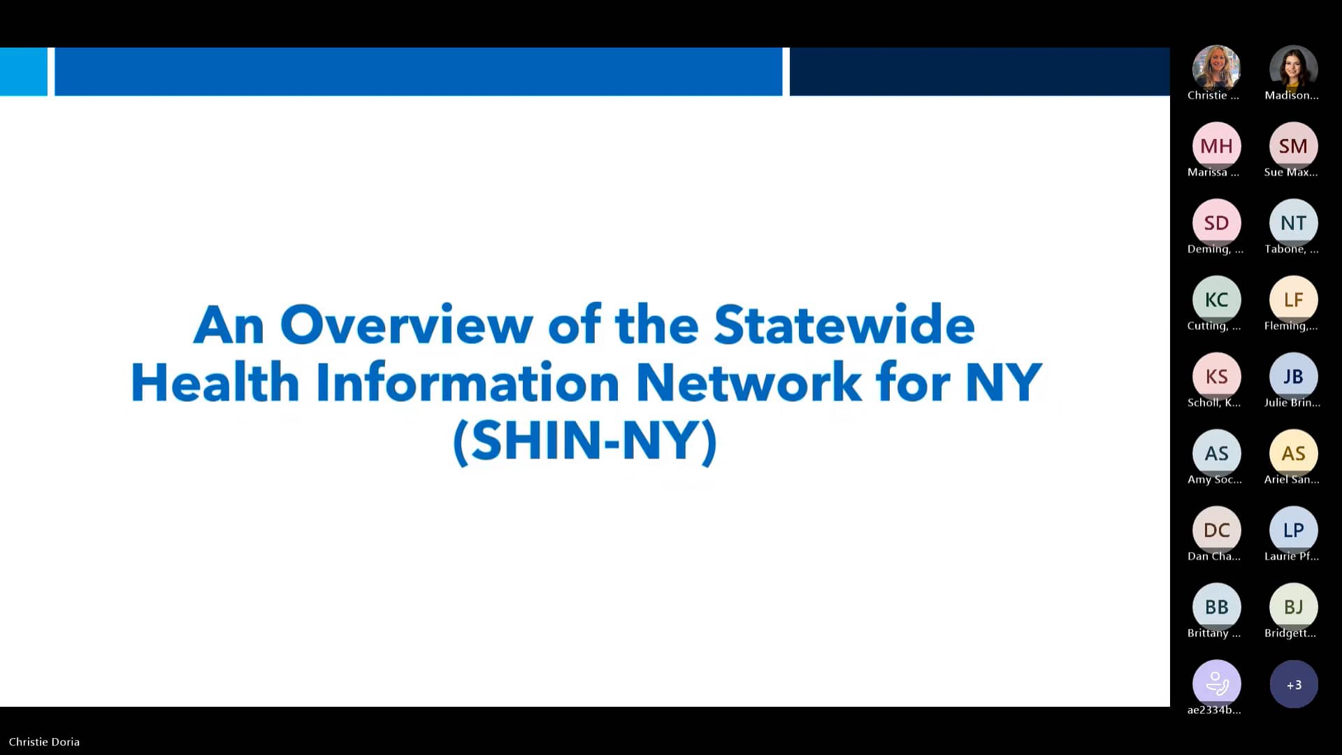 An Overview of the Statewide Health Information Network for New York ...