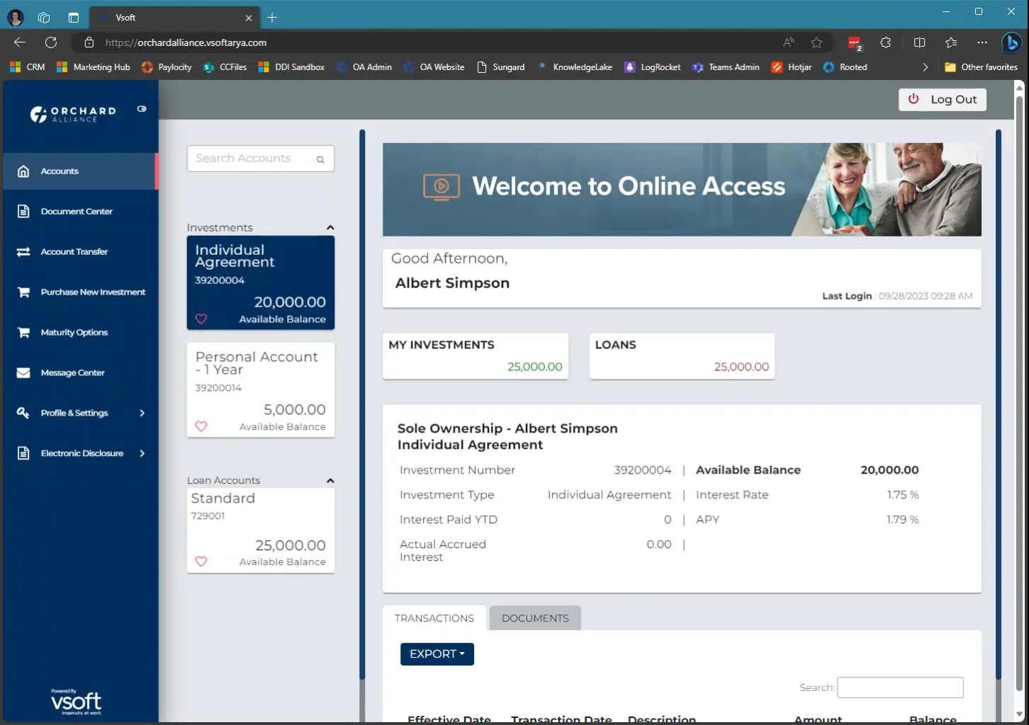 Accessing Documents and Statements in Online Access