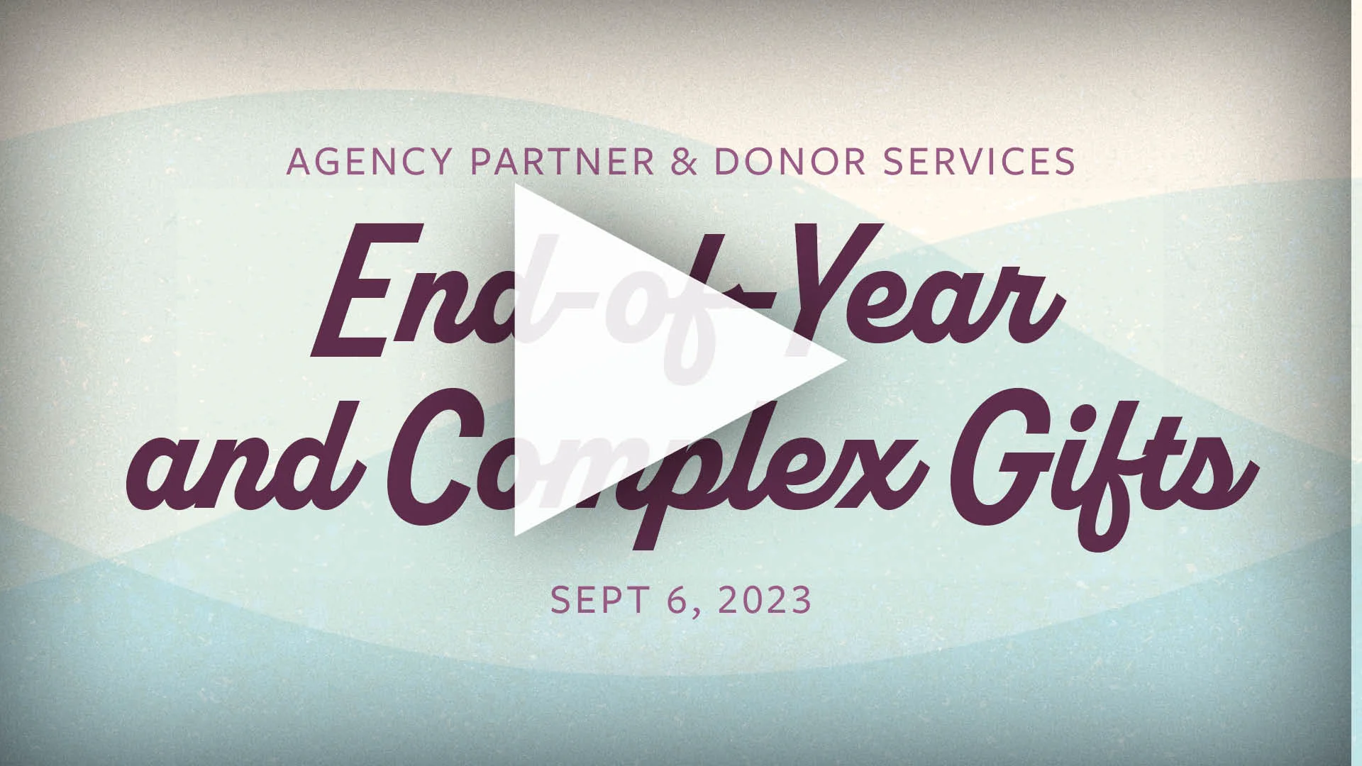 End-of-Year and Complex Gifts on Vimeo