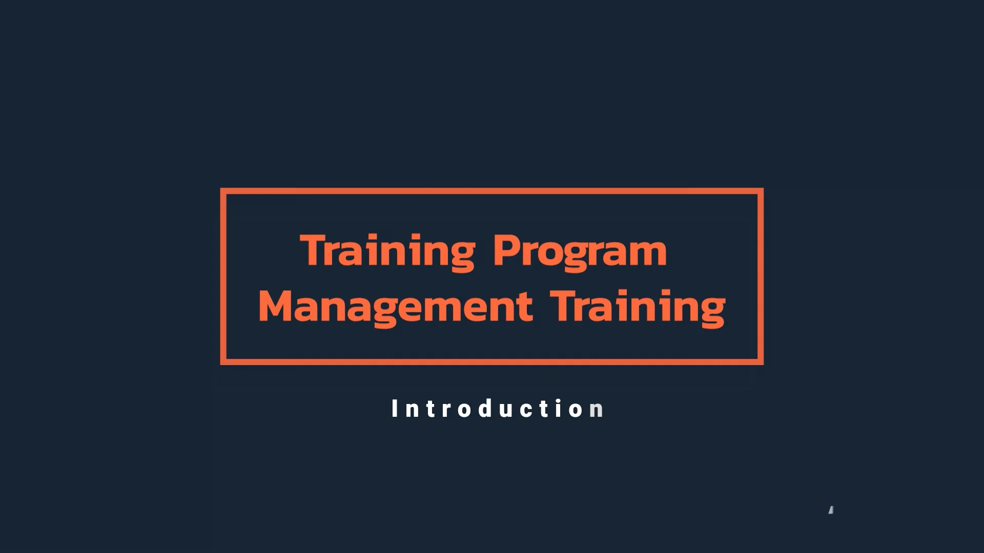 1. Training - PMT - Introduction on Vimeo