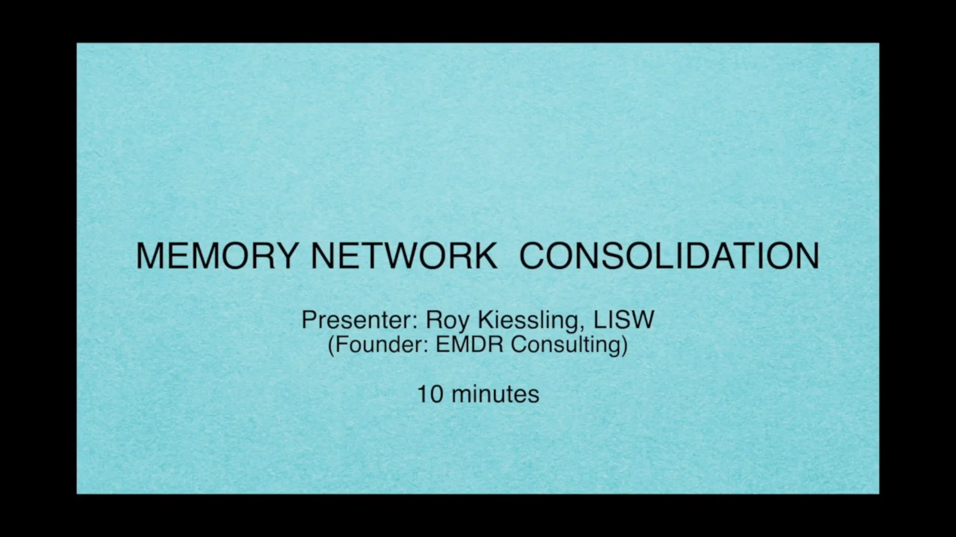 MEMORY NETWORK CONSOLIDATION - MEMORY NETWORK CONSOLIDATION on Vimeo