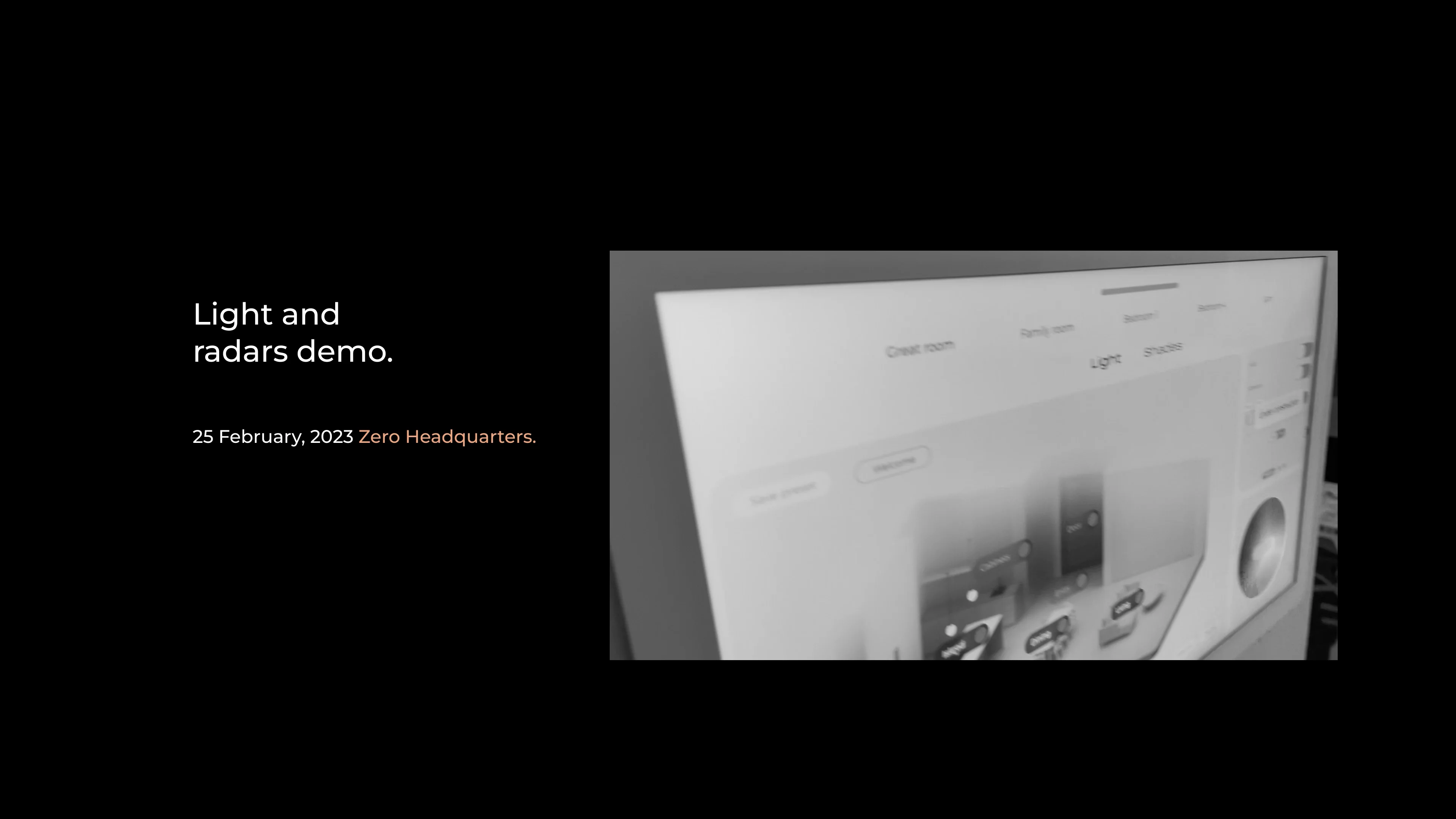 Zero lights and radar demo on Vimeo