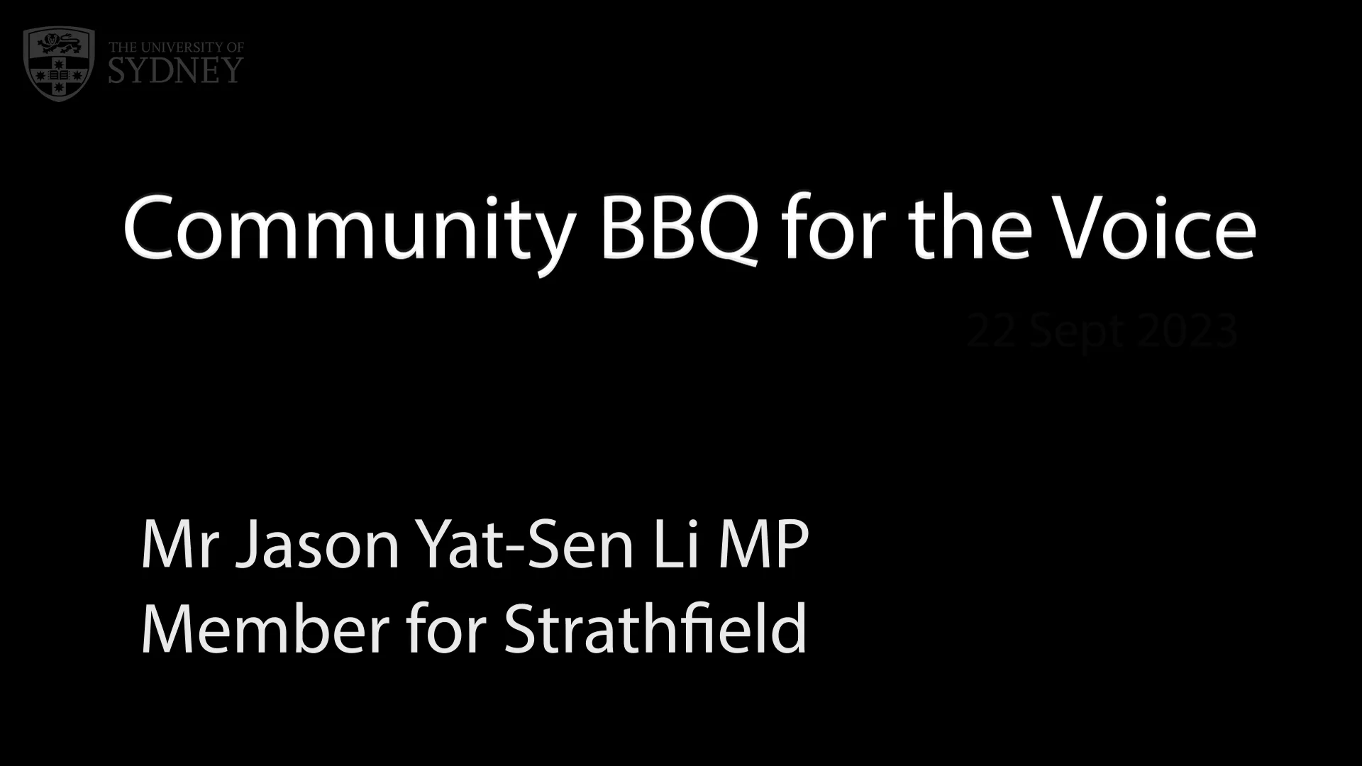 Community BBQ for the Voice - Jason Yat-Sen Li MP on Vimeo
