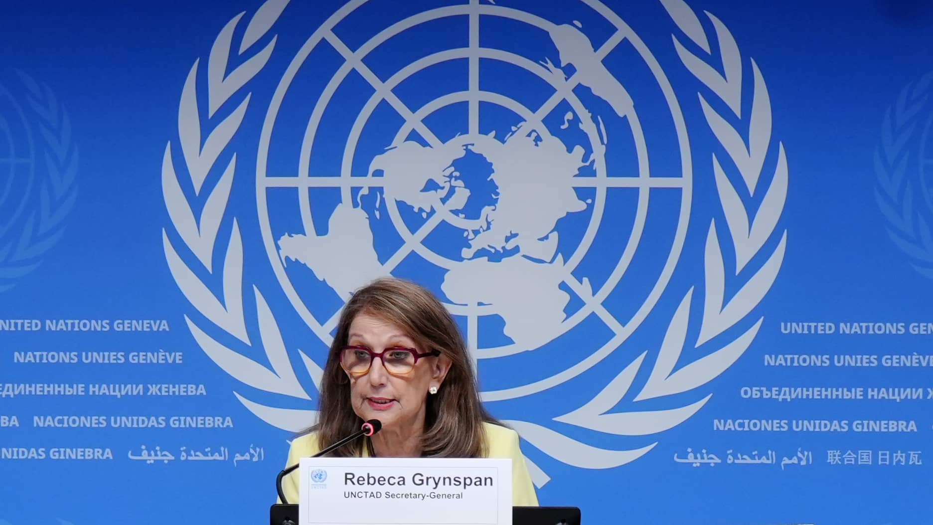 Press conference: UNCTAD Secretary-General Rebeca Grynspan outlines the ...
