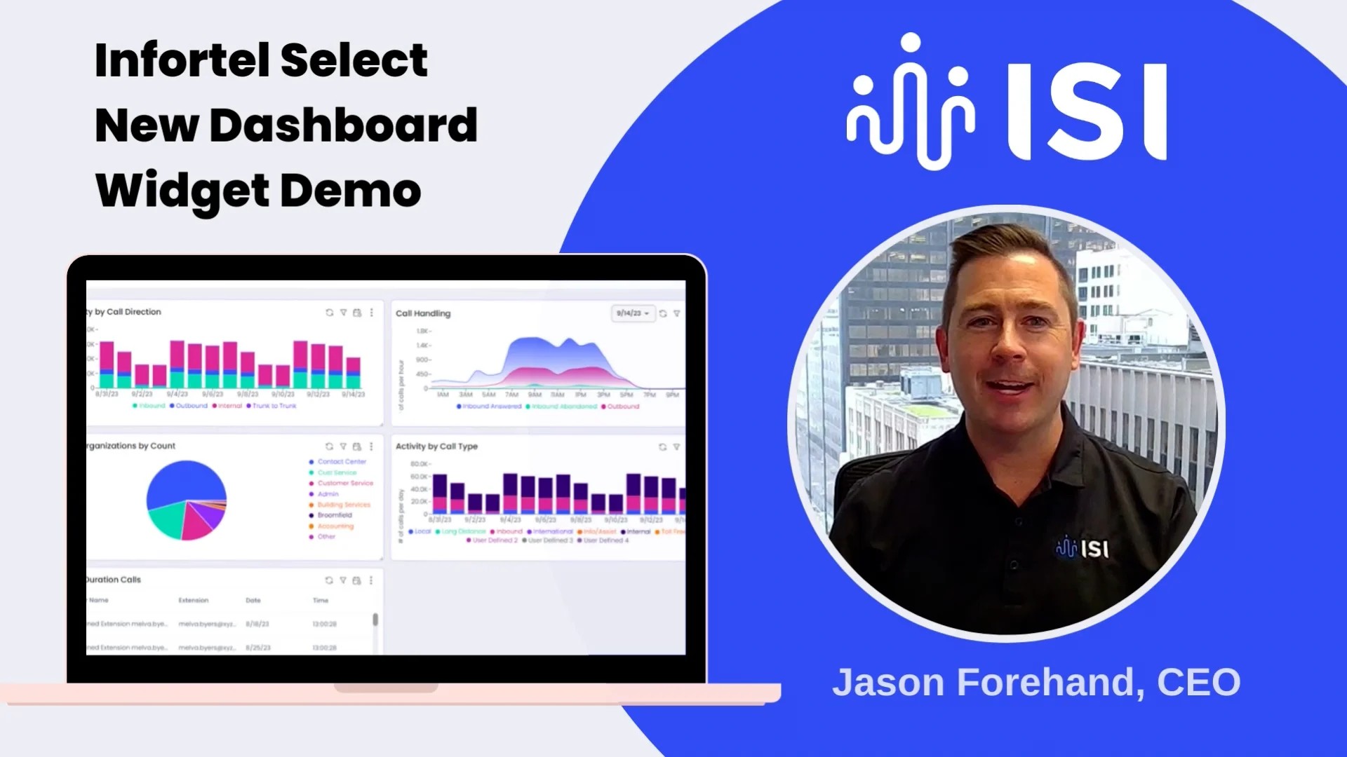 ISI Infortel Select New Dashboard Demo with Jason Forehand, CEO on Vimeo