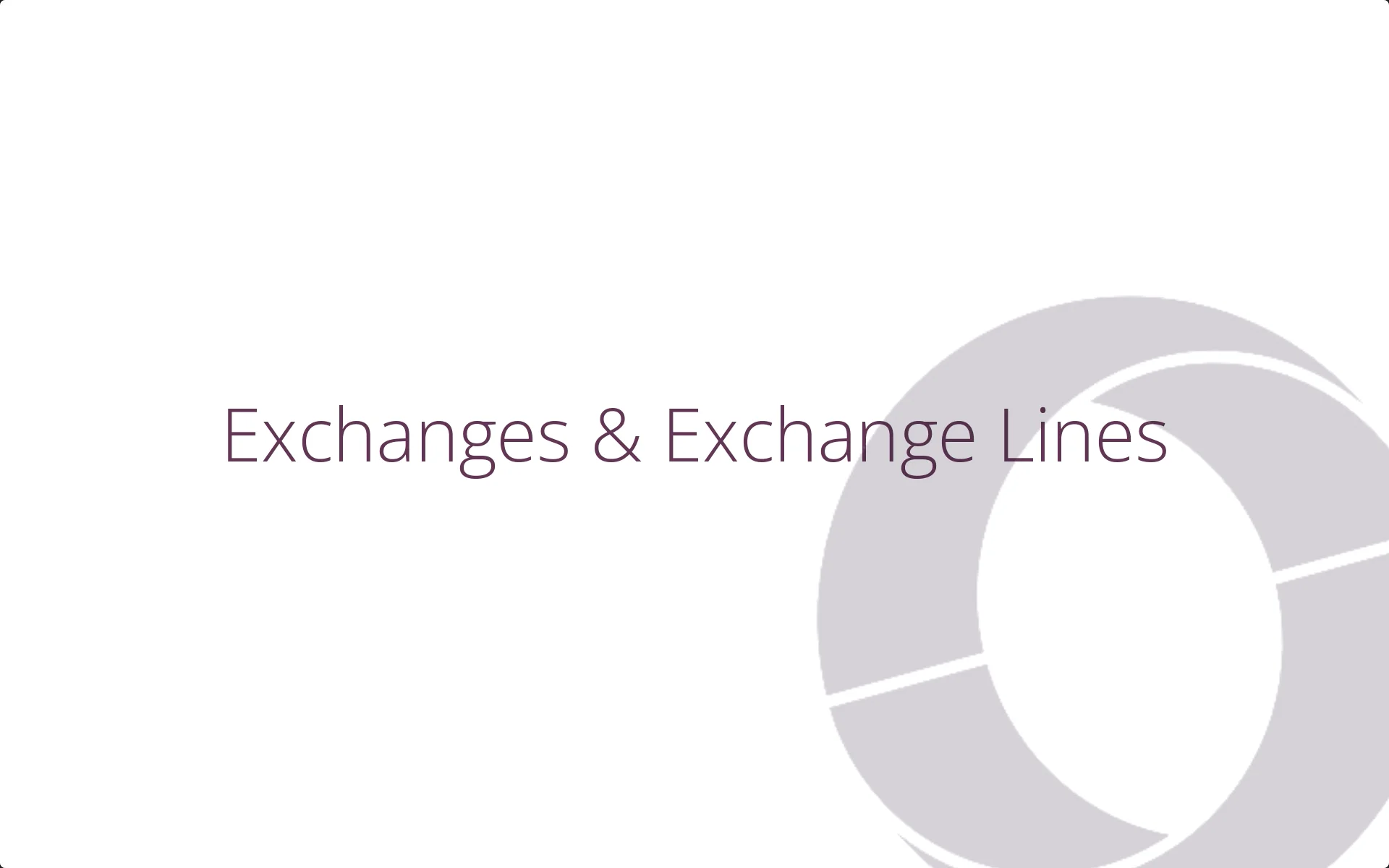 Exchanges & Exchange Lines on Vimeo