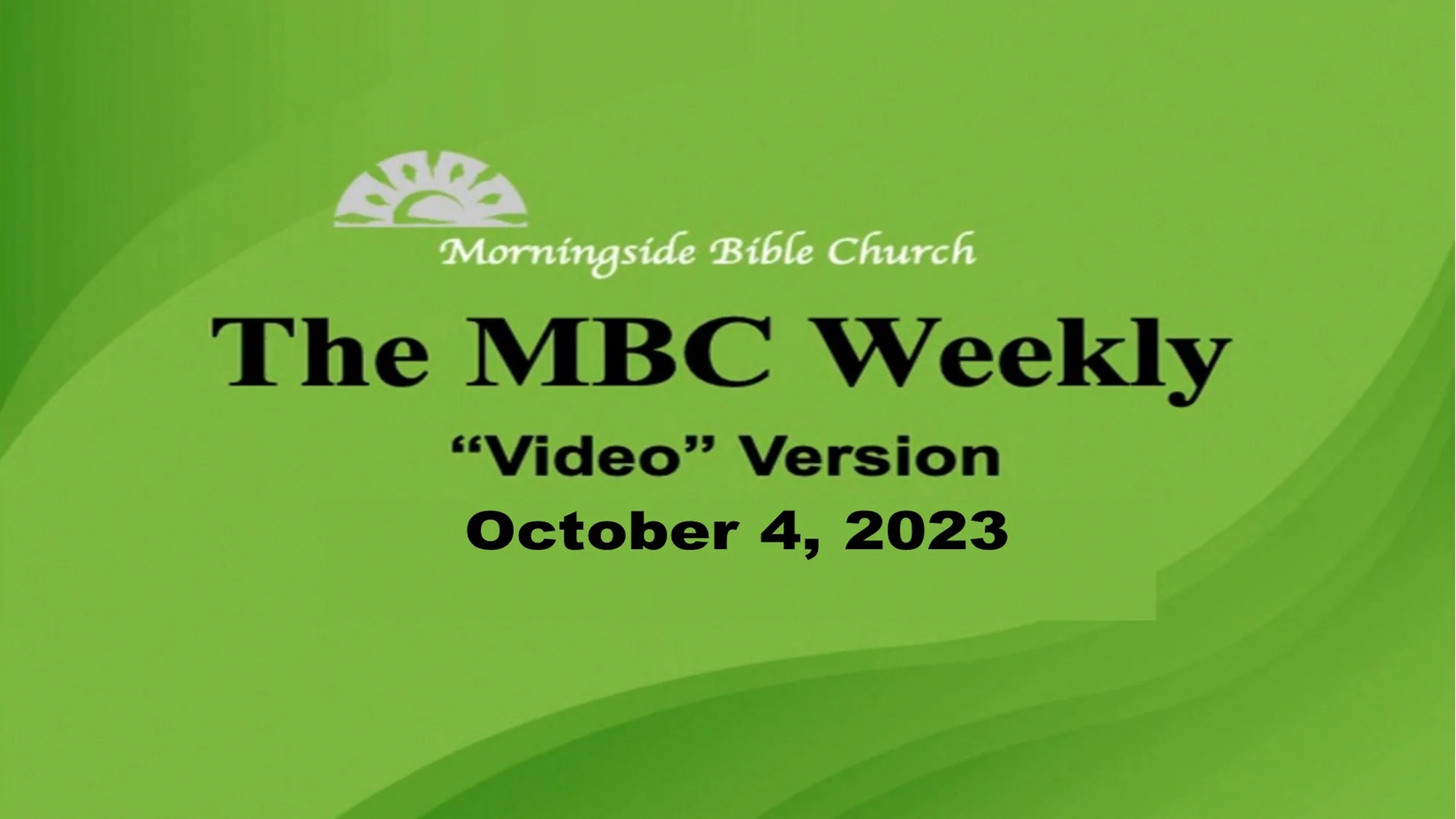MBC MidWeek Message October 4, 2023 on Vimeo