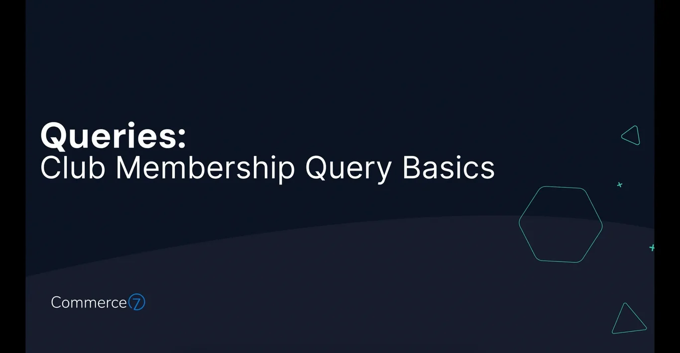 Club Membership Query Basics on Vimeo