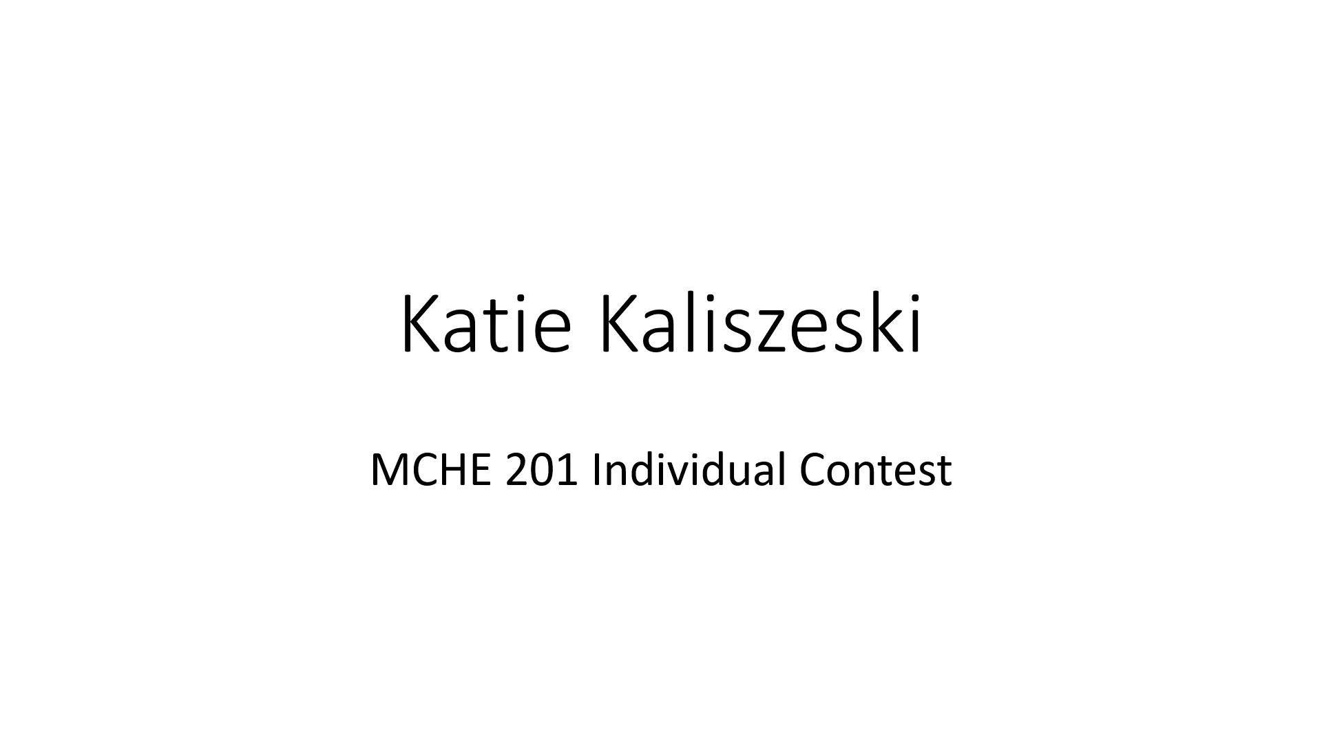 MCHE 201 individual project on Vimeo