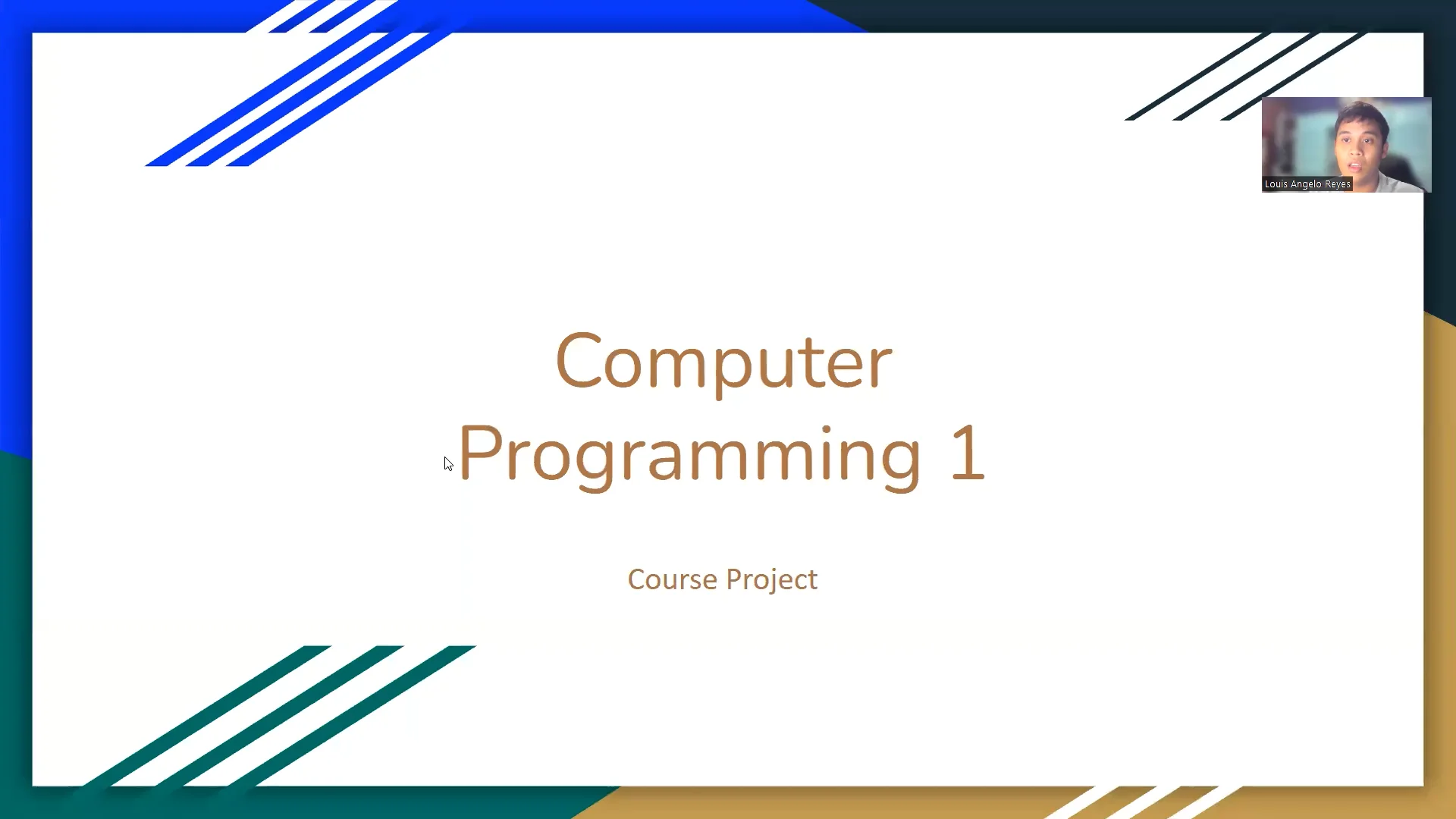 Part 1 Course Project Computer Programming 1 on Vimeo