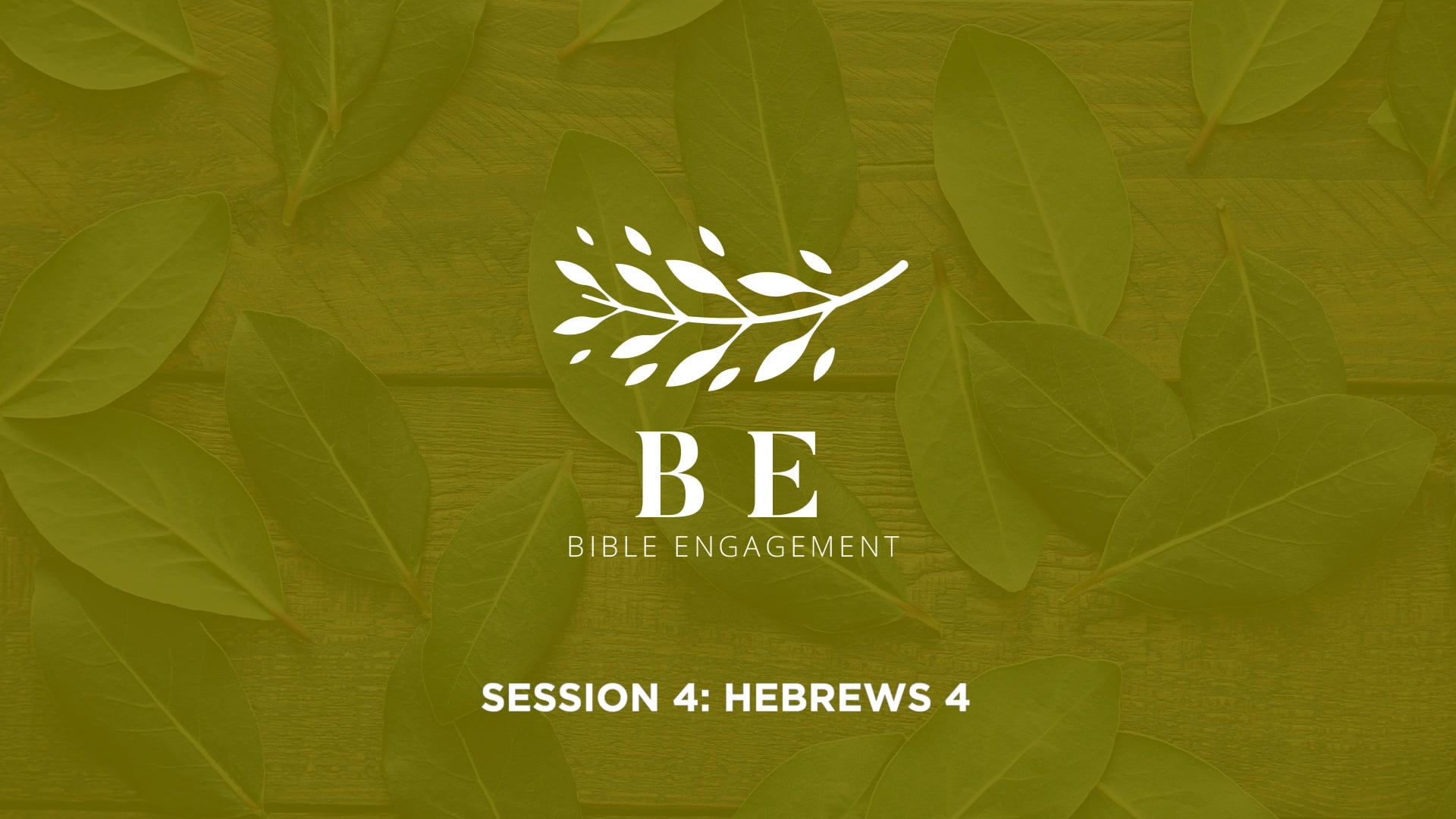 Session 4 | Hebrews Chapter 4