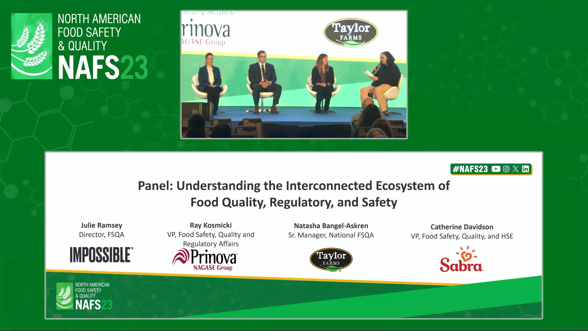 Panel: Understanding the Interconnected Ecosystem of Food Quality ...