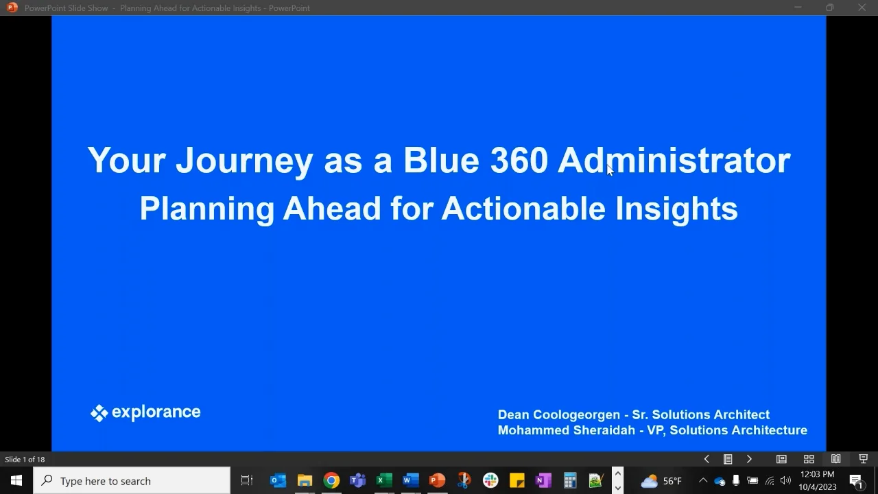 Your Journey as a Blue 360 Administrator (Episode 1 of 3): Planning Ahead for Actionable ...