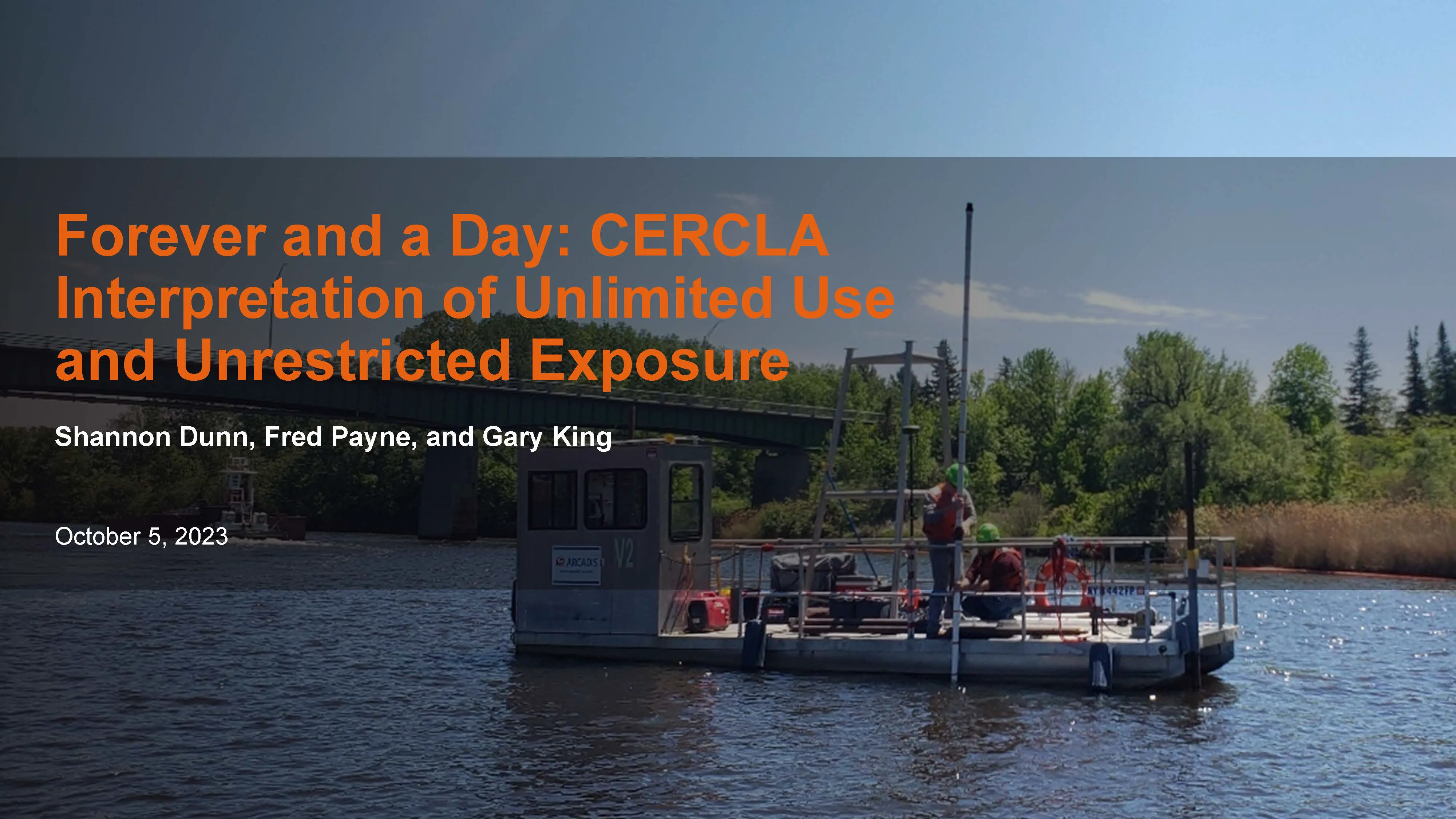 Advances in Remediation Webinar Series - CERCLA Interpretation of ...
