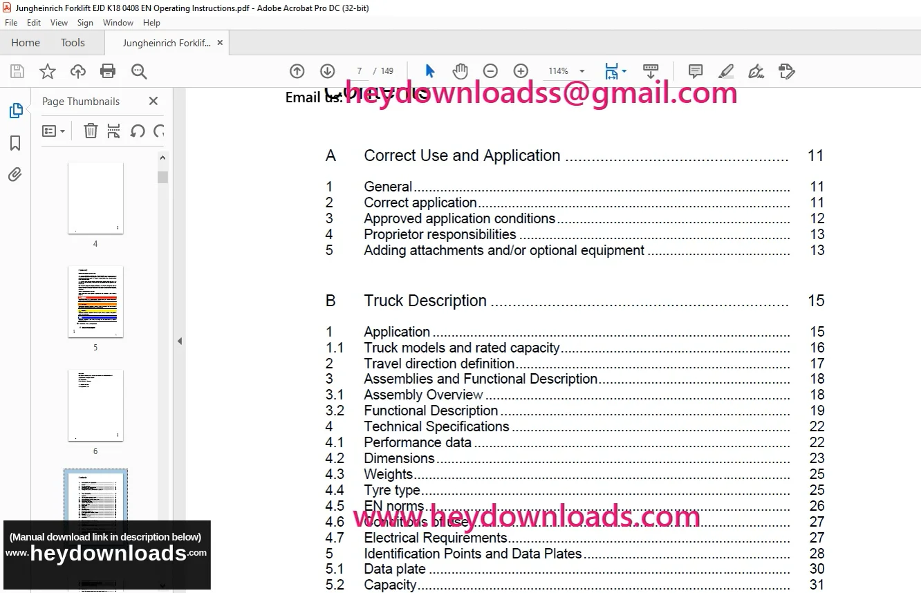 Jungheinrich Forklift EJD K18 Operating Instructions Manual 51106805 - PDF DOWNLOAD on Vimeo