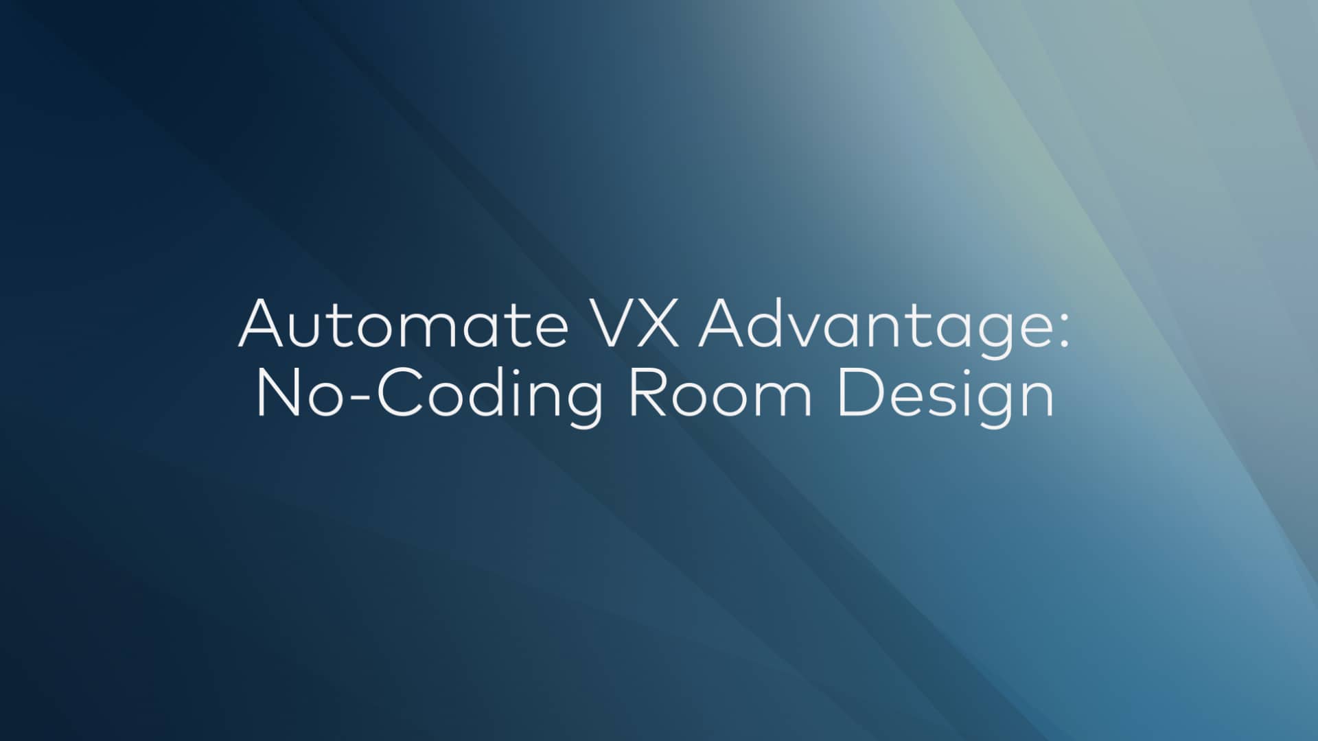 Automate VX Advantage: No-Coding Room Design on Vimeo