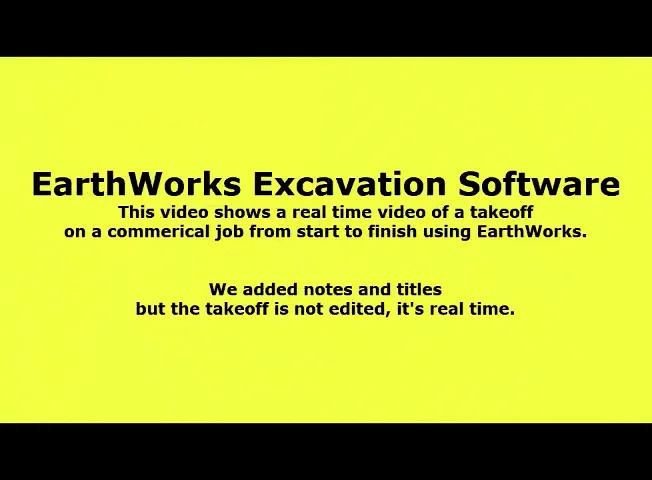 EarthWorks Excavation Cut and Fill Software