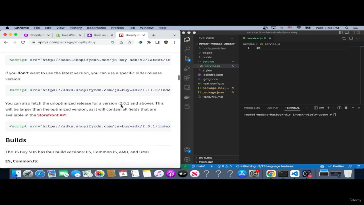 6 - Setup the ShopifyBuyClient for Nextjs on Vimeo