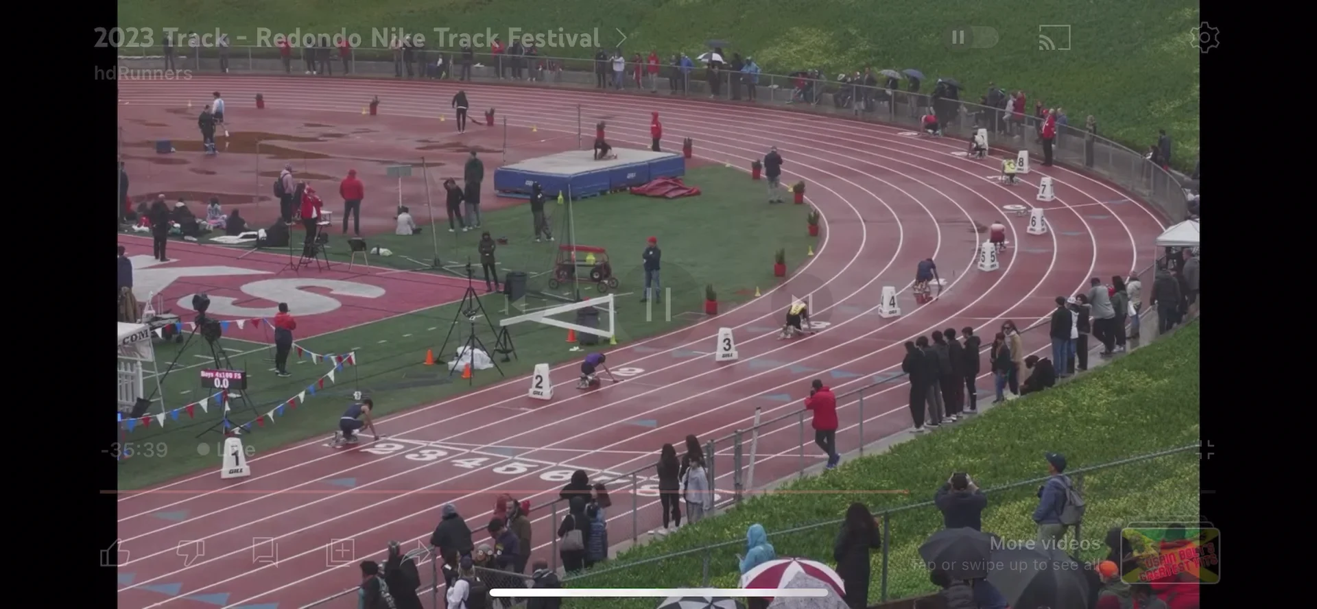 Anchor Leg, Lane 7, 4 by 100 - Redondo Invitational