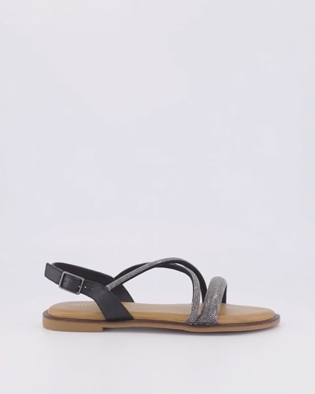 Buy MELANIE Black Sparkle sandals Online at Shoe Connection