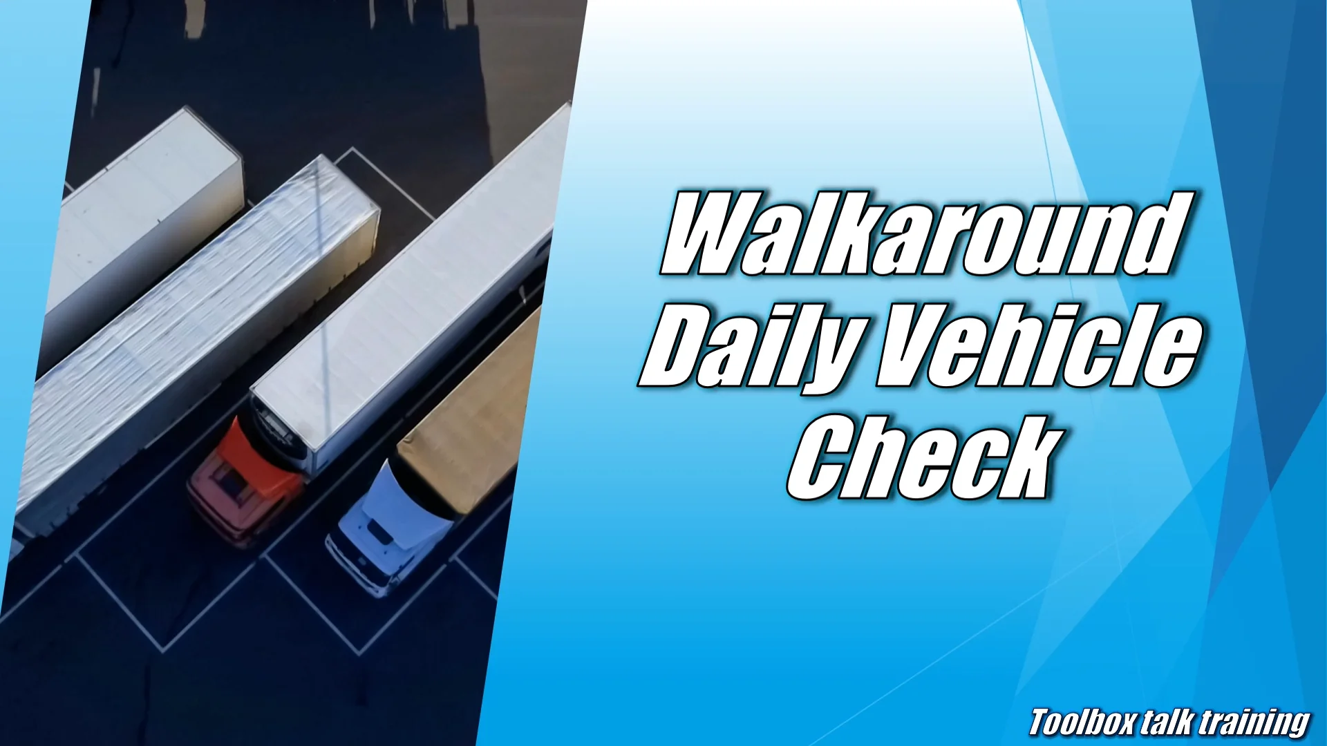 Walkaround daily vehicle check training video on Vimeo