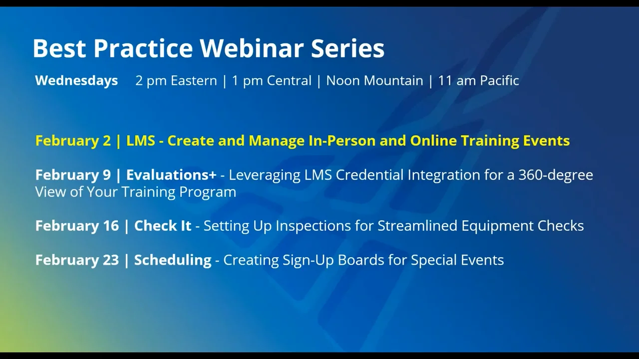 LMS - Calendar Best Practice Webinar Series on Vimeo