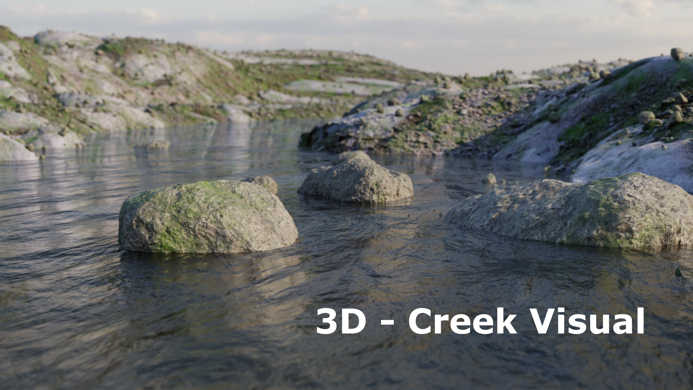 3D Procedural Visualization of a Creek Scene