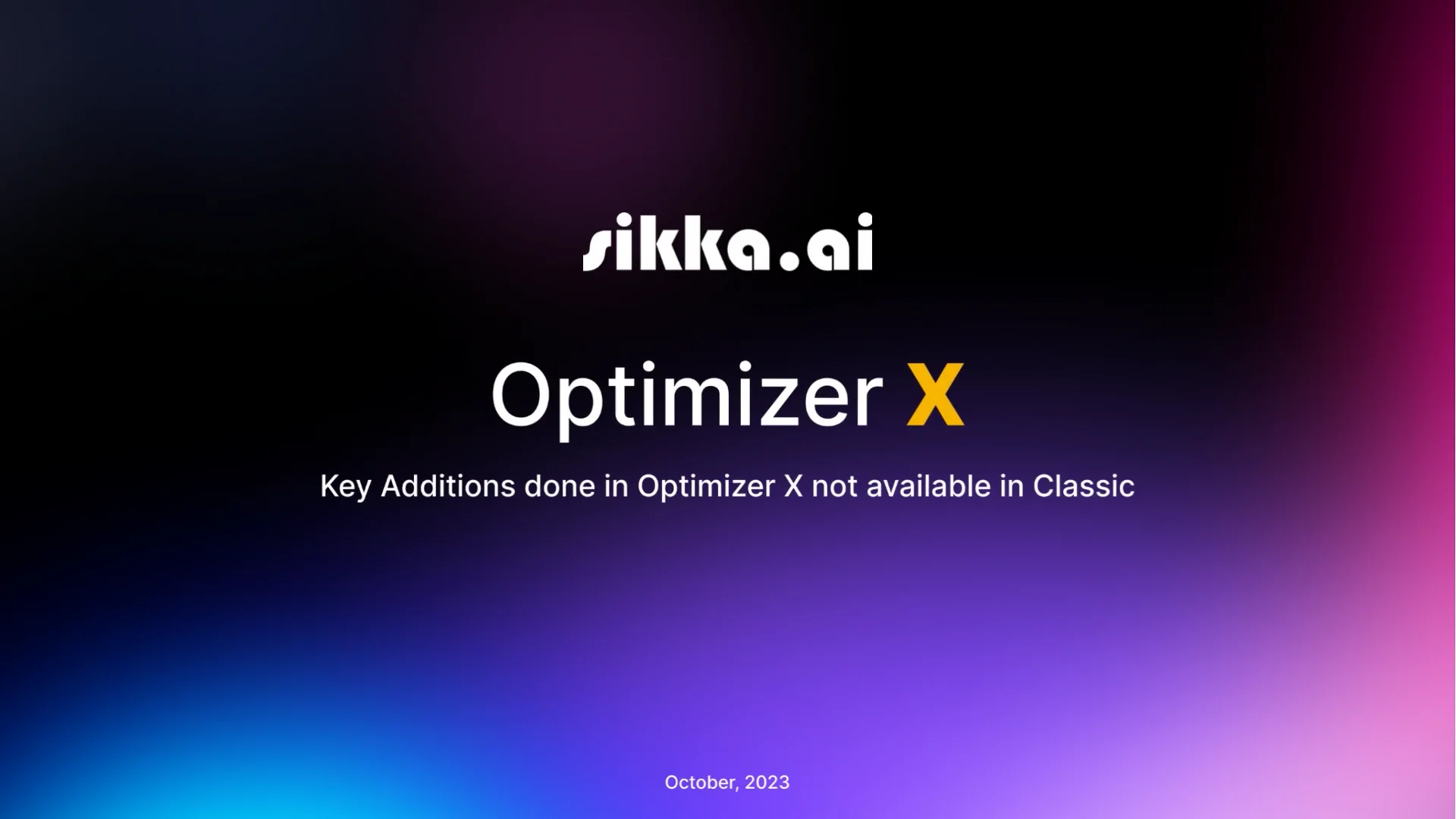 Introducing Optimizer™ X on Vimeo