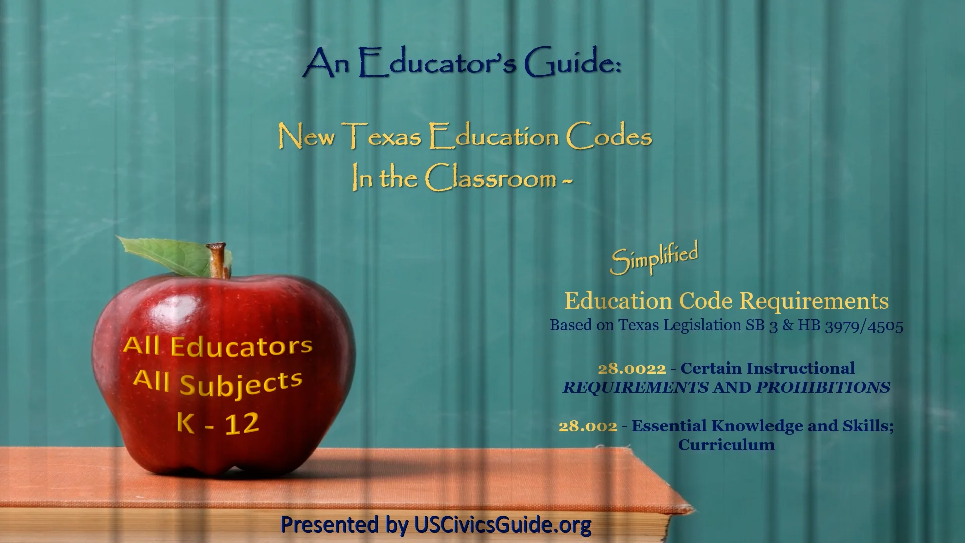 Texas EDU Codes Pres SAMPLE Video 2.mp4 on Vimeo