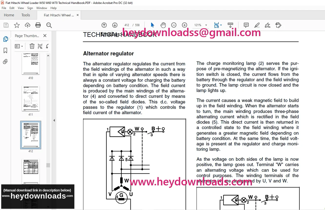 Fiat Hitachi Wheel Loader W50 W60 W70 TECHNICAL HANDBOOK MANUAL - PDF ...