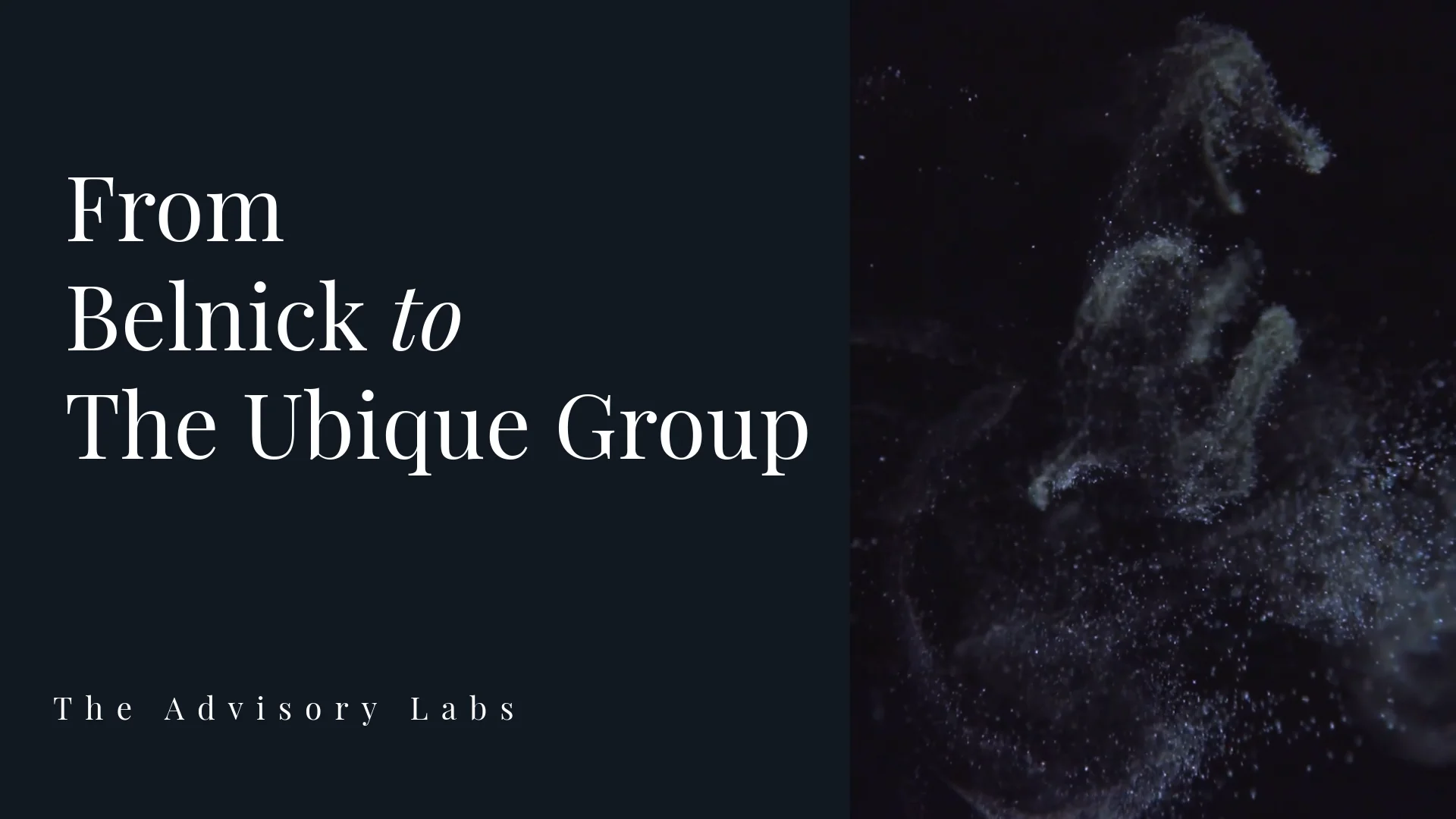 From Belnick to Ubique Group: Identity Transformation Process on Vimeo