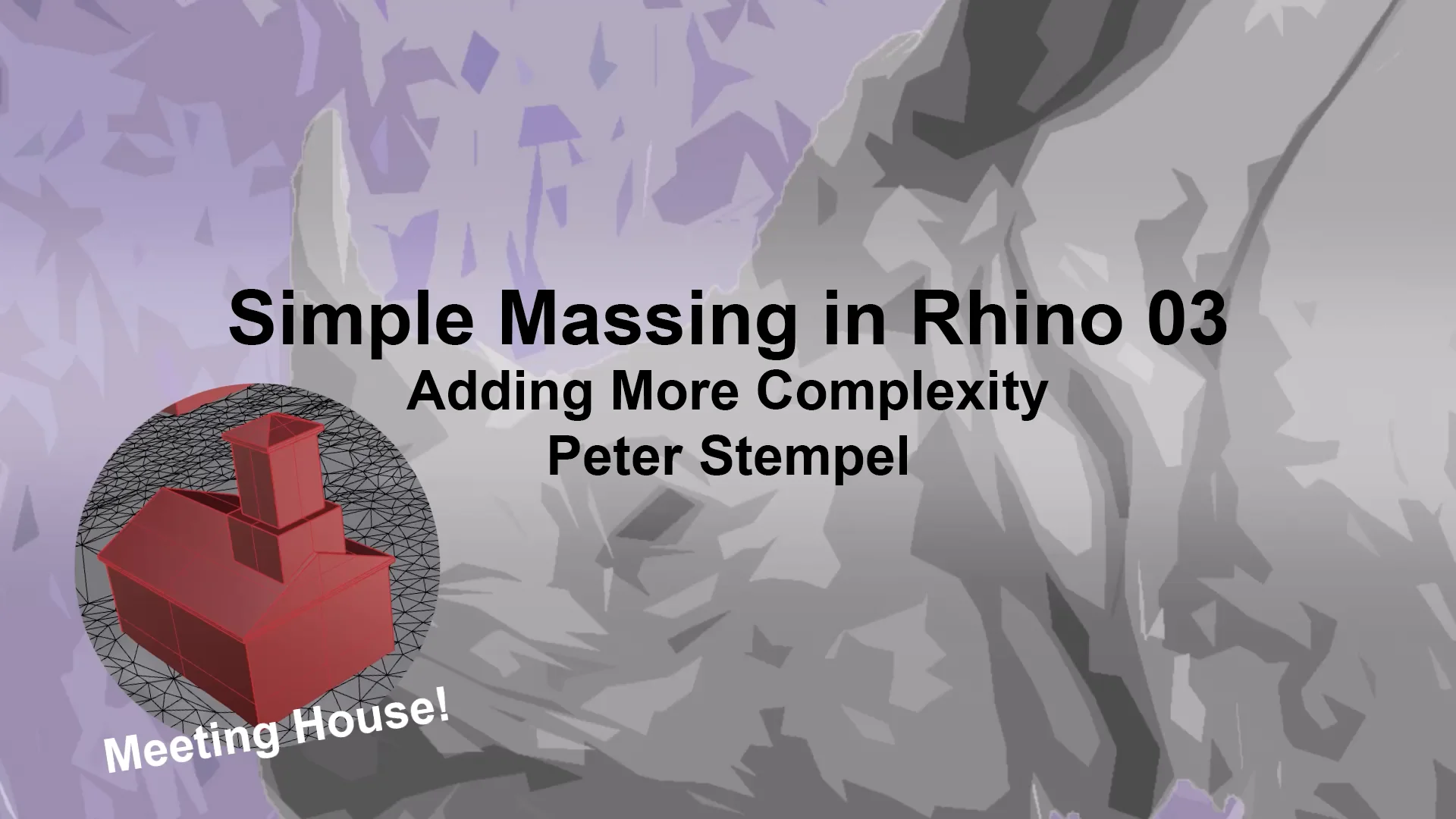 Simple Massing in Rhino 03 - Adding More Complexity on Vimeo