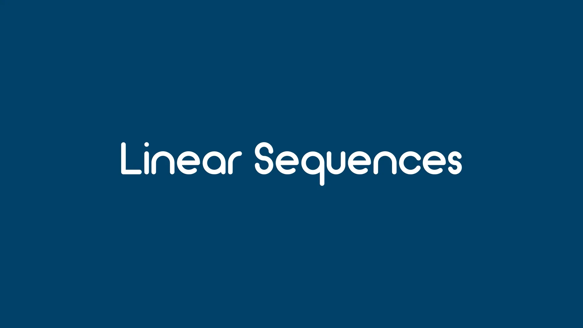 2 - Linear Sequences on Vimeo