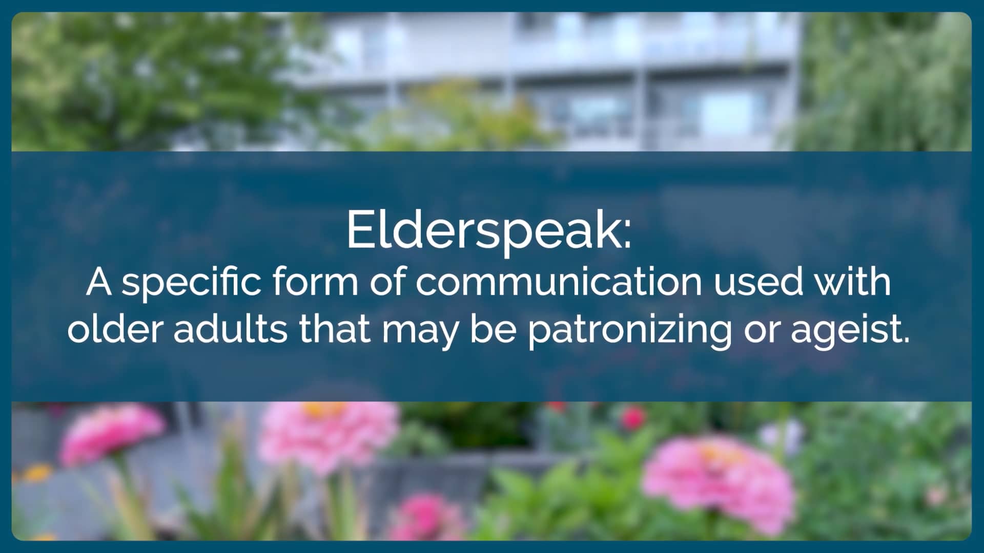 Elderspeak: Dirty Words on Vimeo