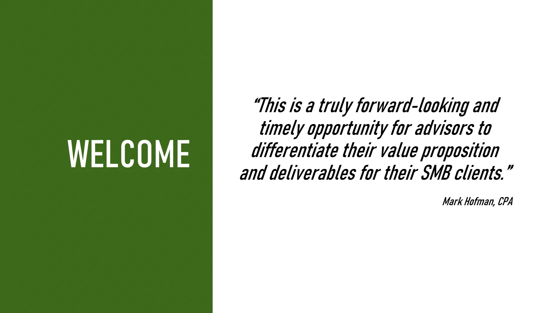 SMB Advisory Services Overview on Vimeo