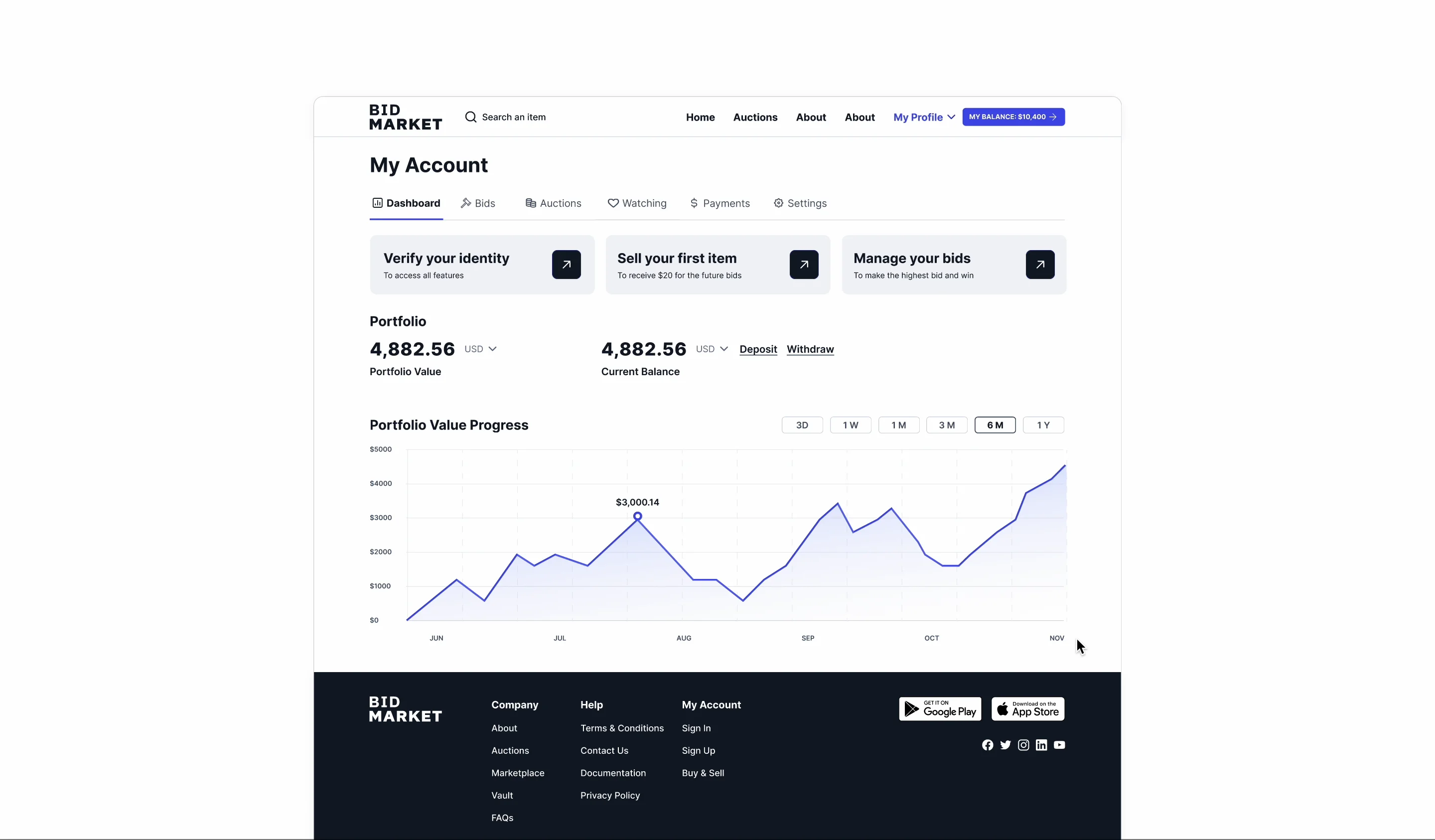 Bidding Platform - Light & Dark Modes on Vimeo