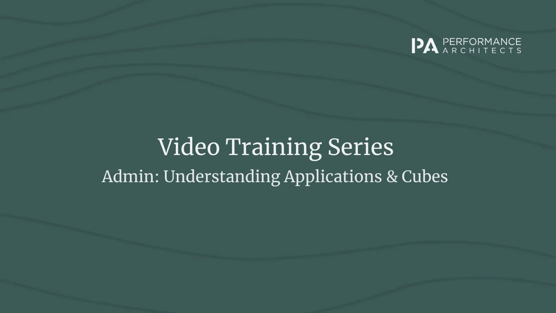 Revised Admin Understanding Applications & Cubes (3) on Vimeo