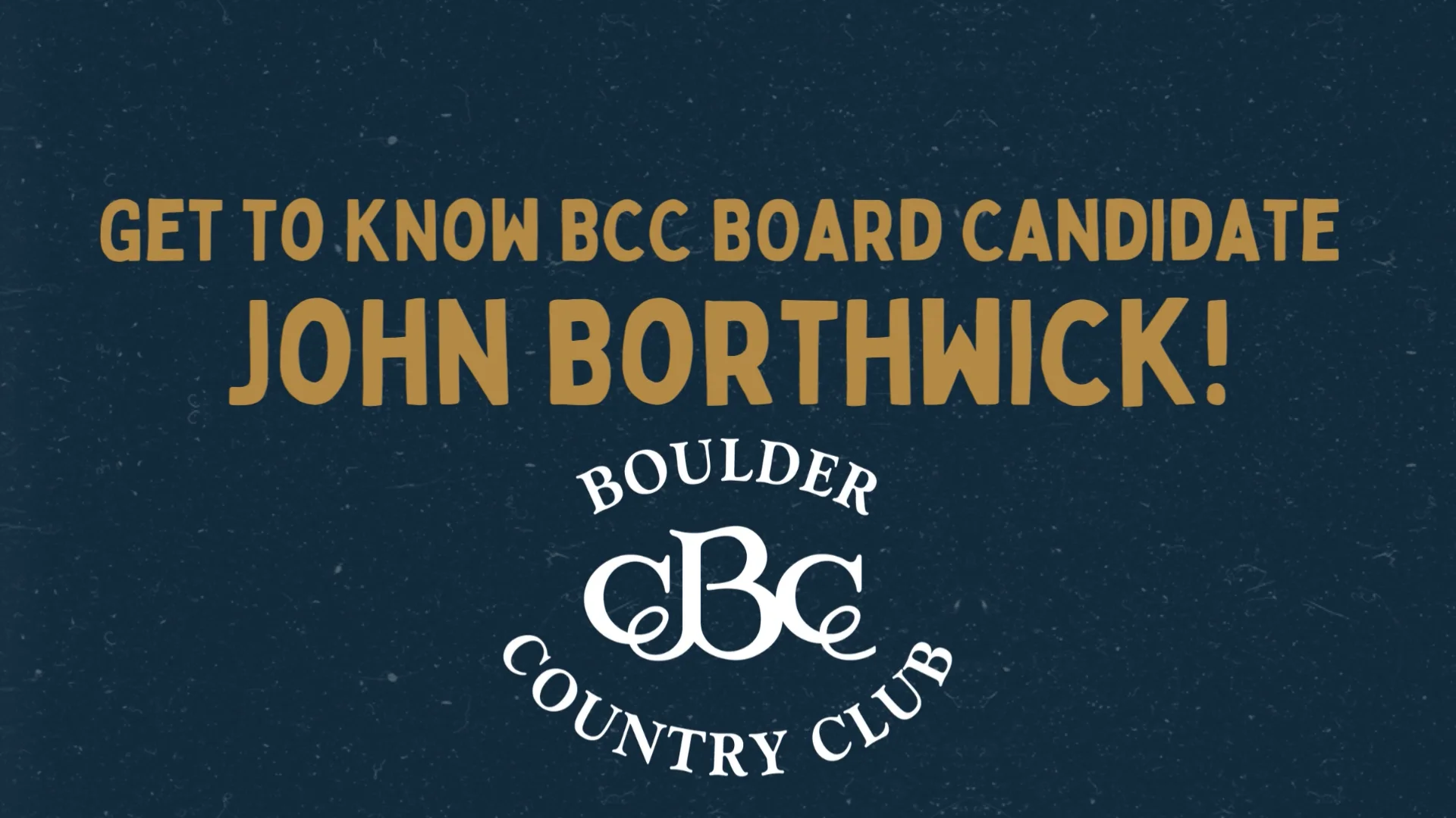 Get to Know BCC Board Candidate John Borthwick!