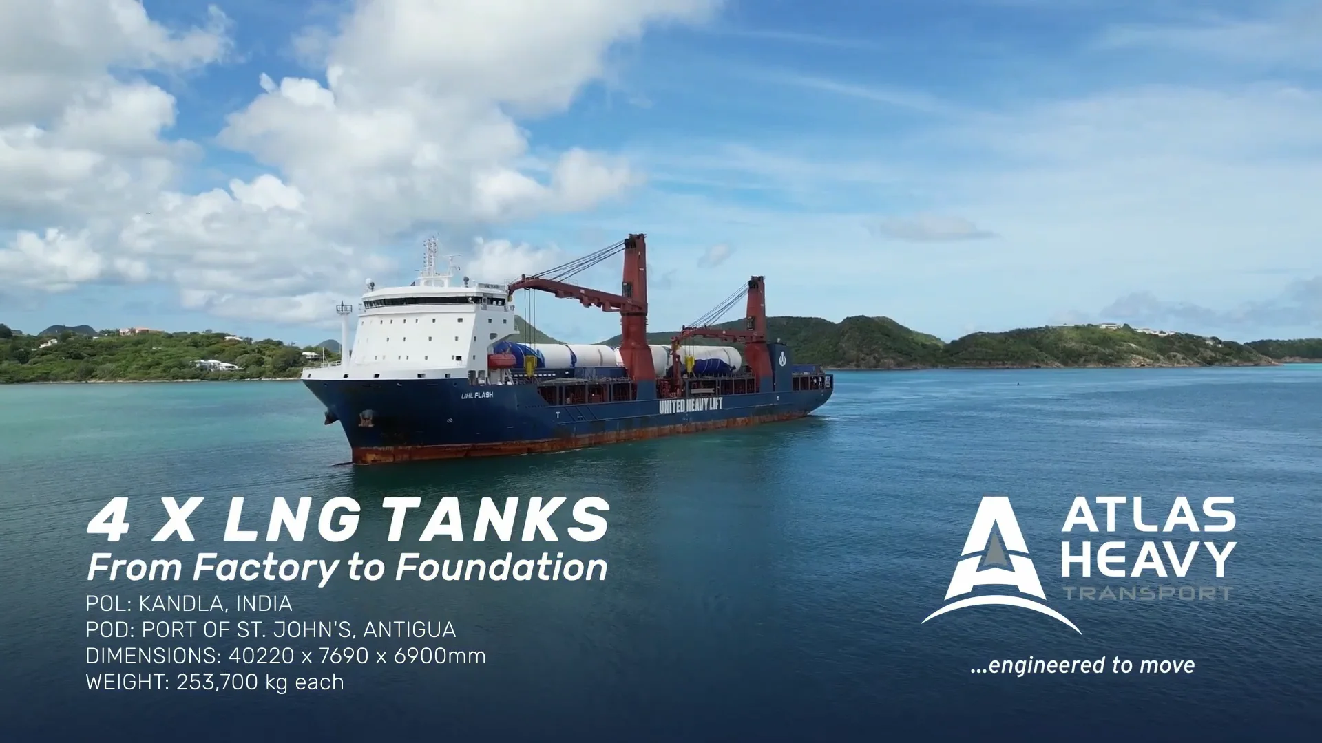 Atlas Heavy moved 4 x LNG Tanks from factory to foundation in the ...