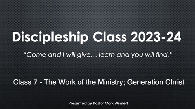 Discipleship Class – Heritage Christian Center – Word of Faith Church ...