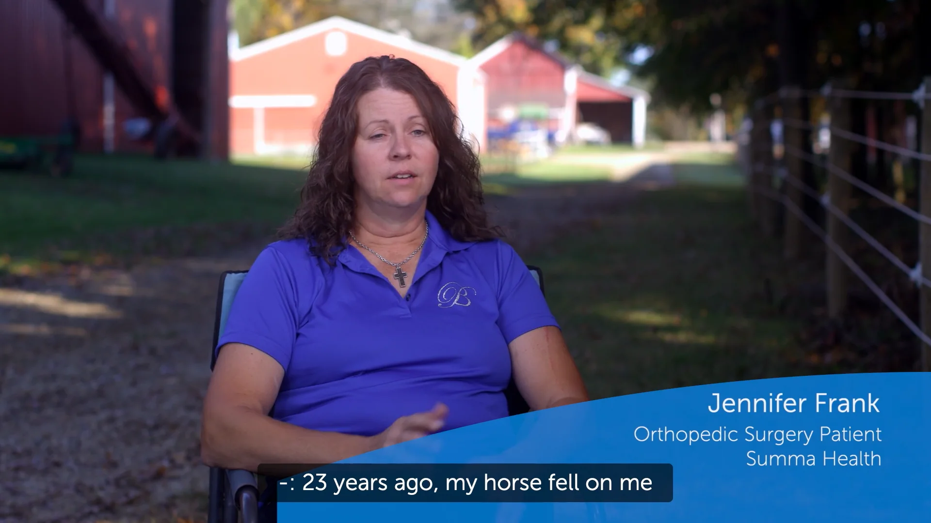 Jennifer Frank - Orthopedic Surgery Patient (Captions) | Summa Health ...