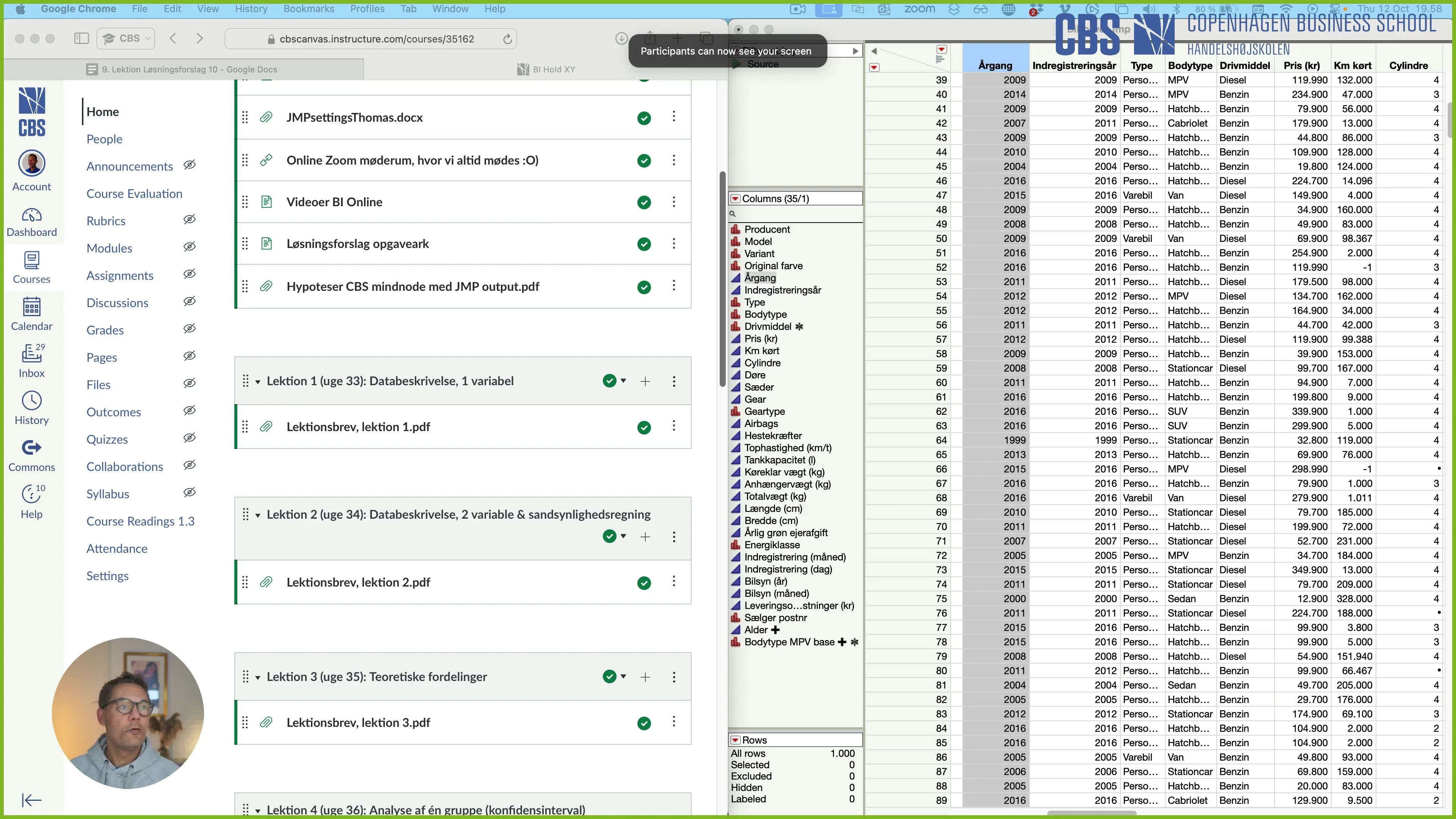 9. Lektion Regression med flere forklarende variable on Vimeo