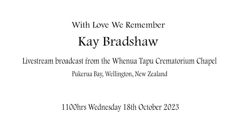 Kay Bradshaw - Kay Bradshaw Livestream on Vimeo