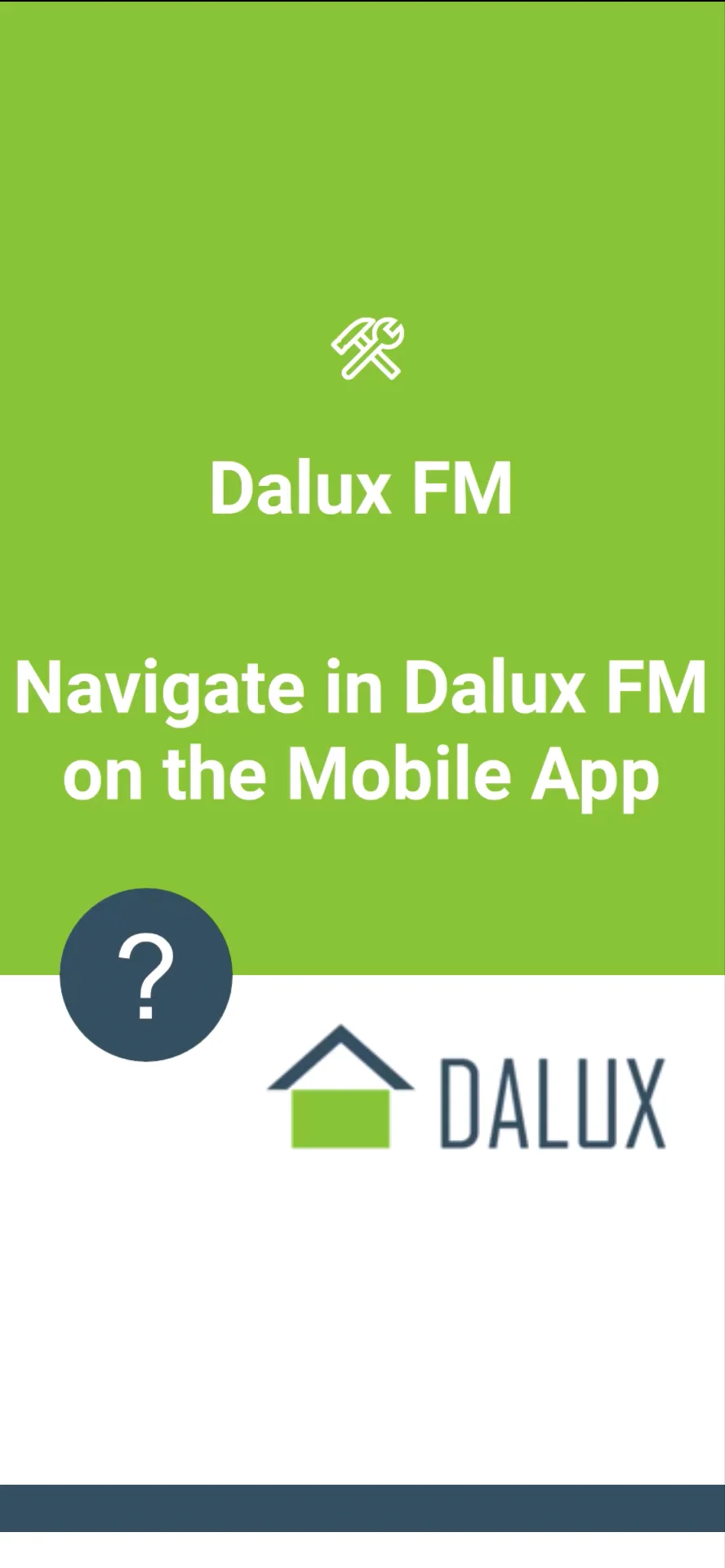 Dalux - Help Center - FM - Navigate in Dalux FM on the Mobile App