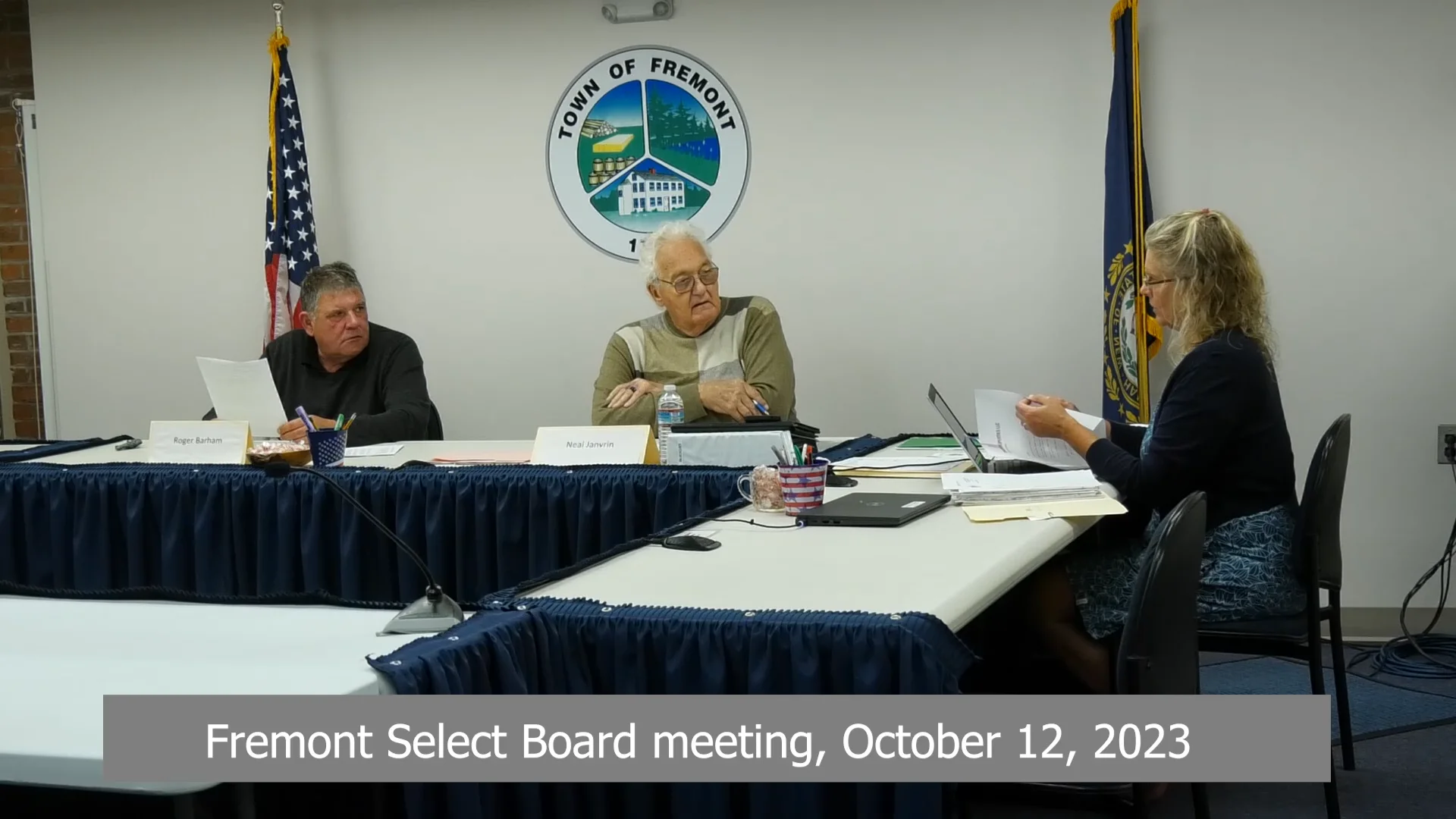 Fremont Select Board meeting, October 12, 2023 on Vimeo