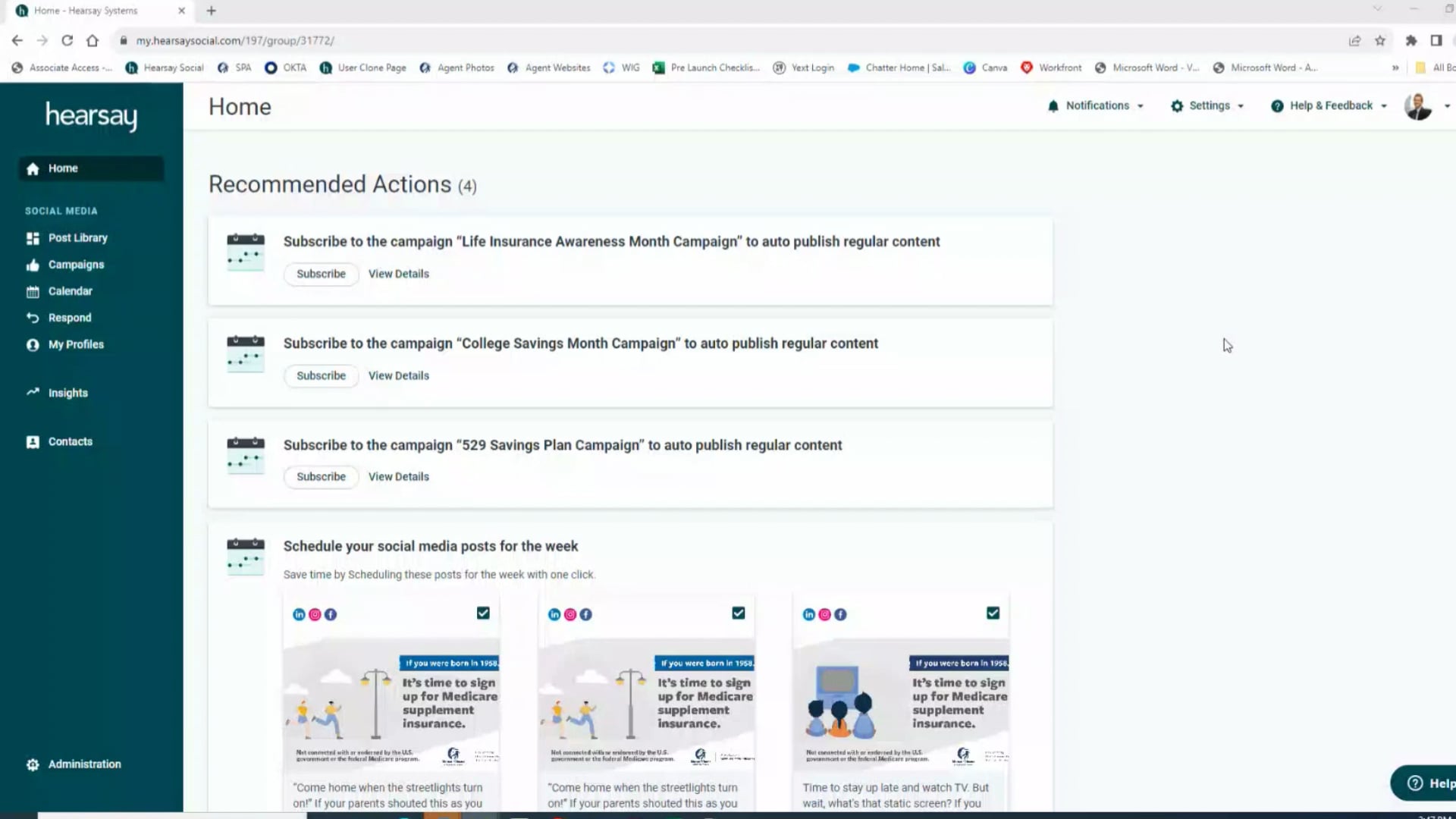 How to use hearsay social