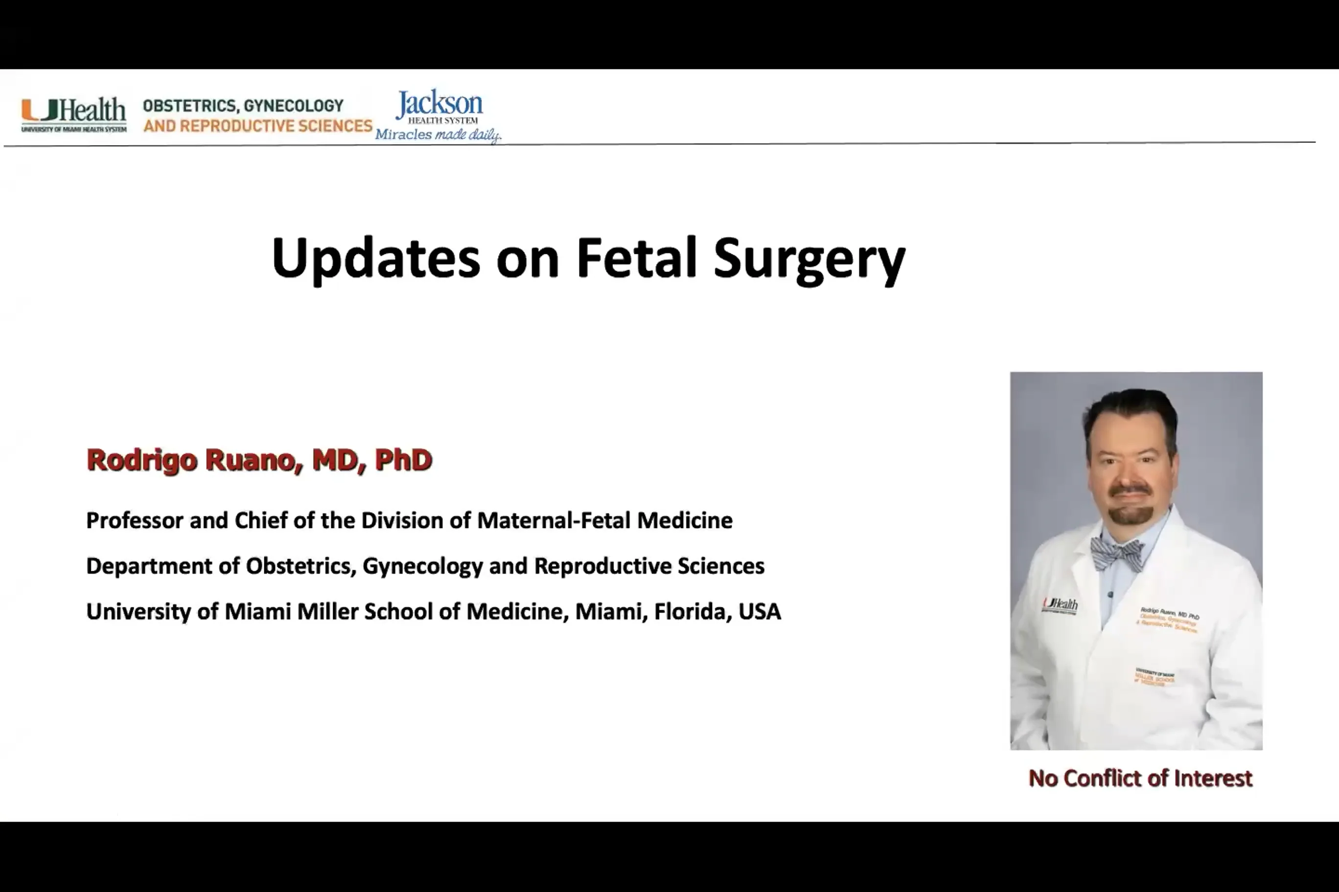 “Updates on Fetal Surgery” Rodrigo Ruano, MD on Vimeo